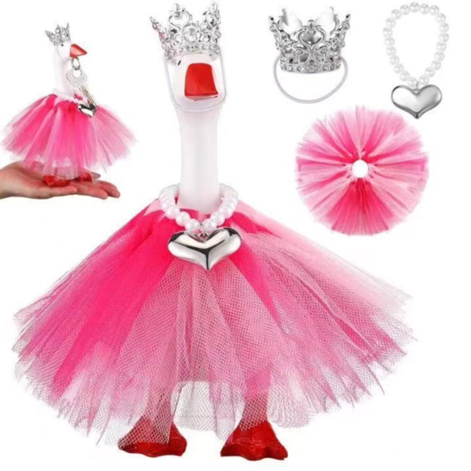 Nkmbld Porch Goose Outfits Desktop Gooses Costume with Rhinestone ...