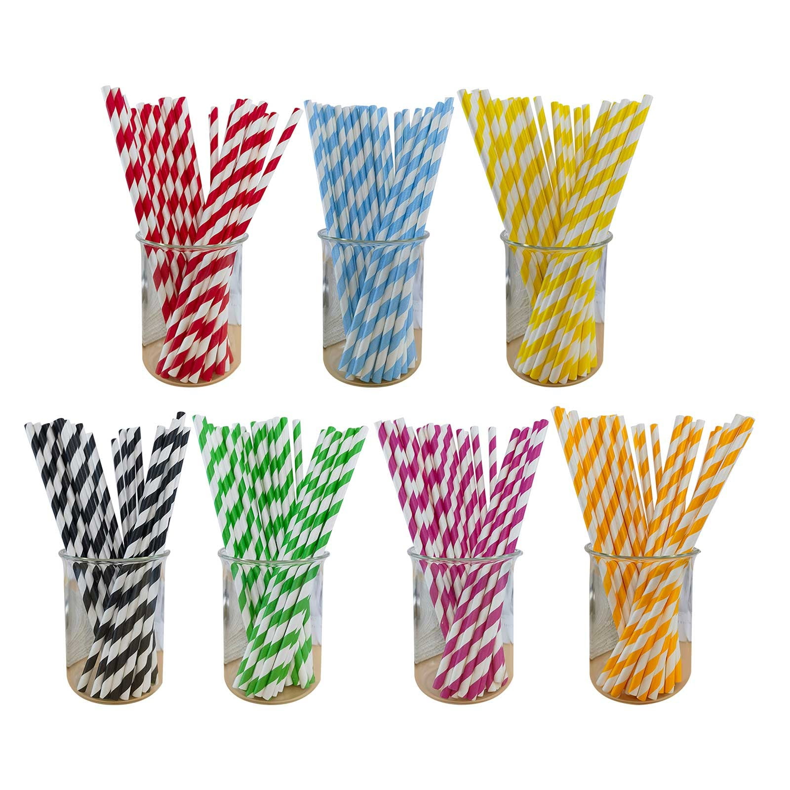 Nkmbld Reusable Straws Set 100pc Paper Disposable Straws Stylish ...
