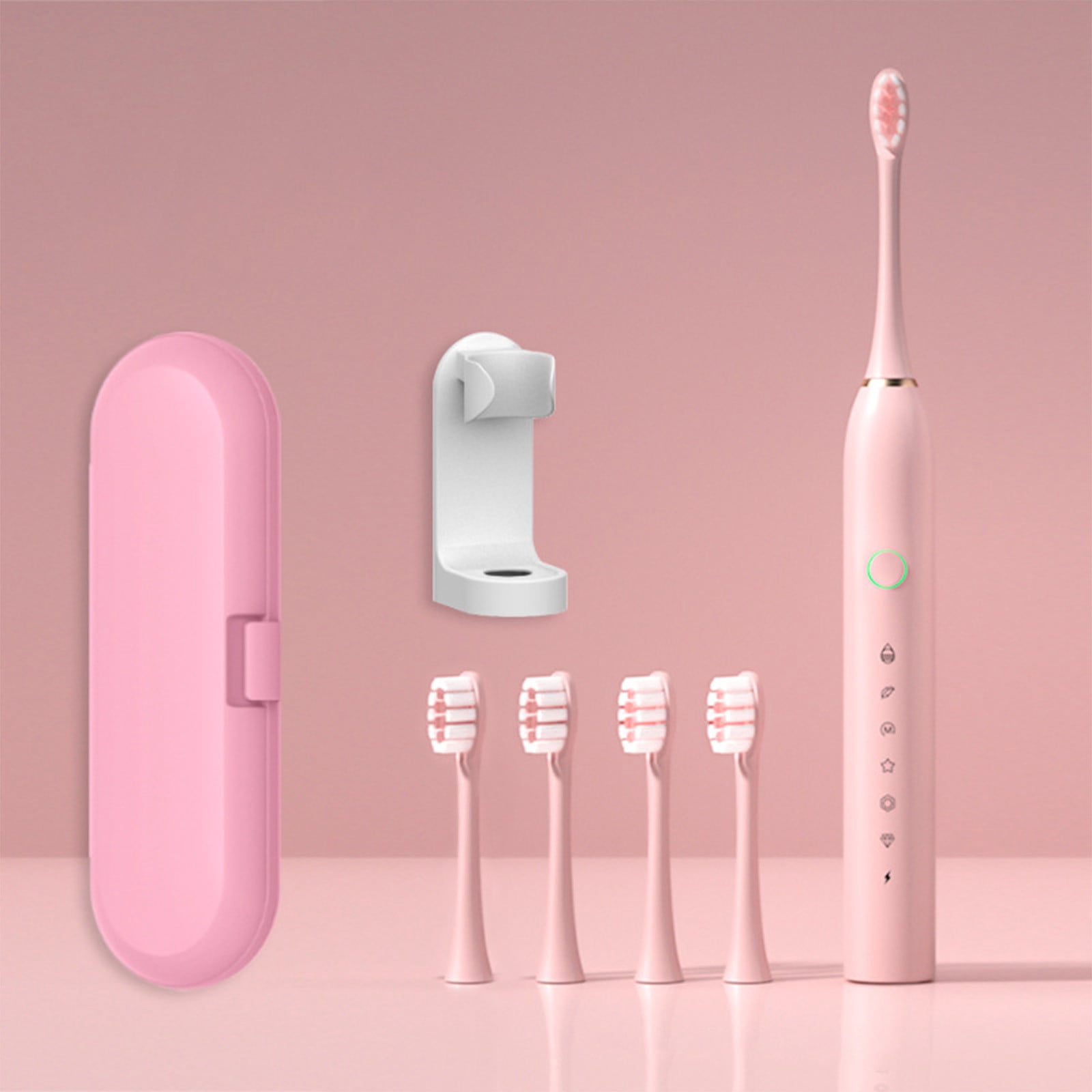Nkmbld Whitening Sonic Toothbrush 4 Brush Heads, 6 Gears with Bracket ...