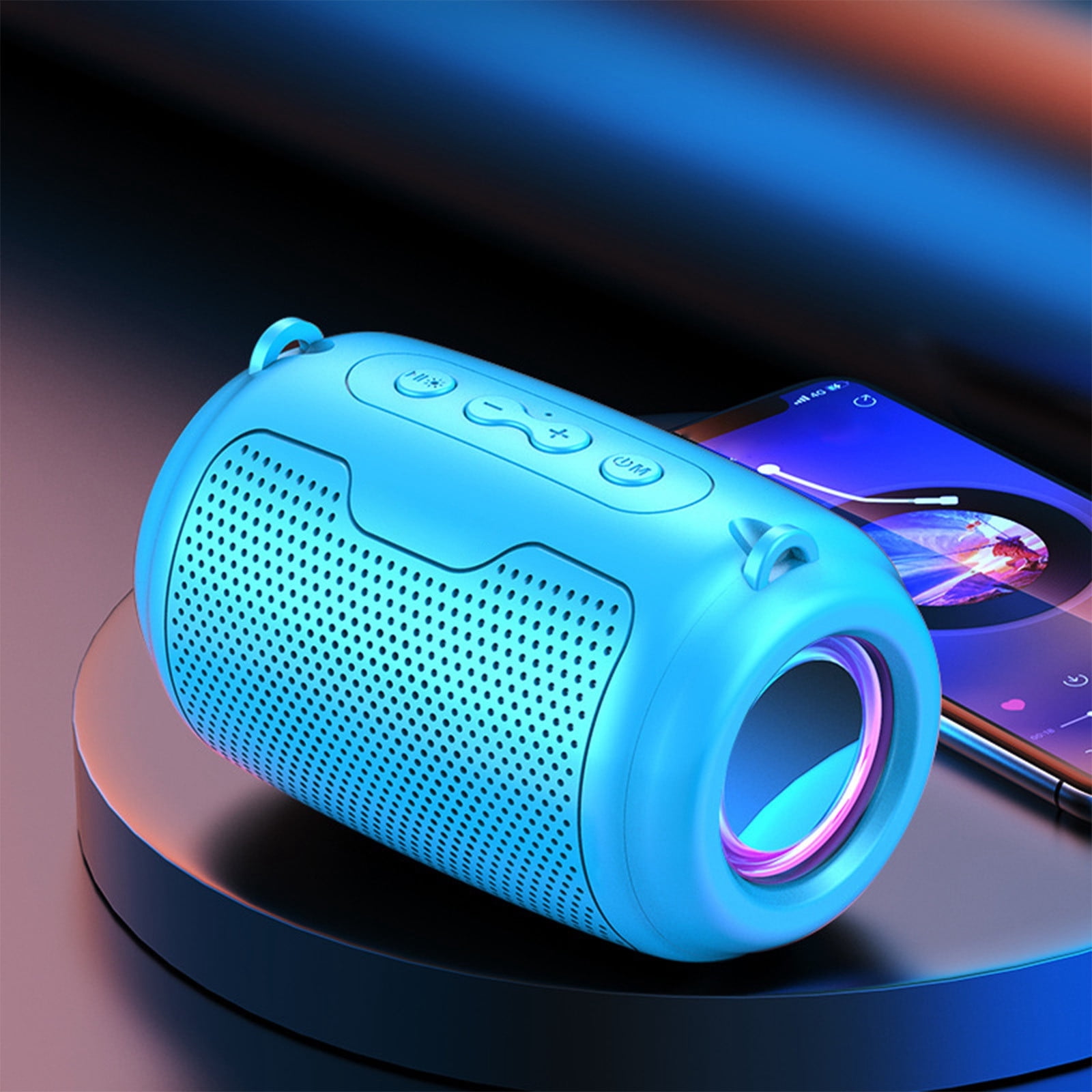 Nkmbld Wireless Speakers with Bluetooth 5.0 Colorful Streamer Mini ...