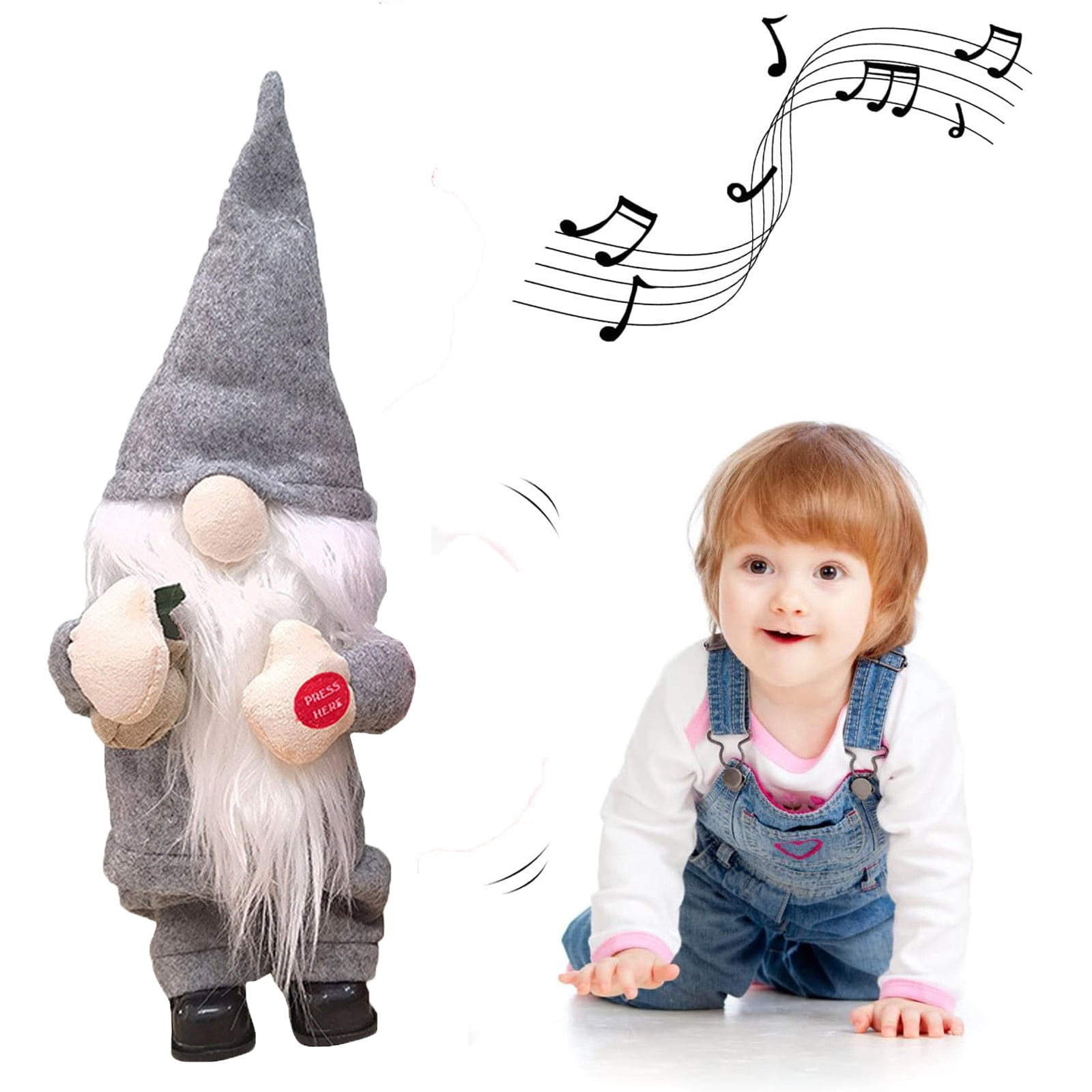 Nkollvrt 4Th of July Santa Christmas Stuffed Toy Dolls Sing English ...