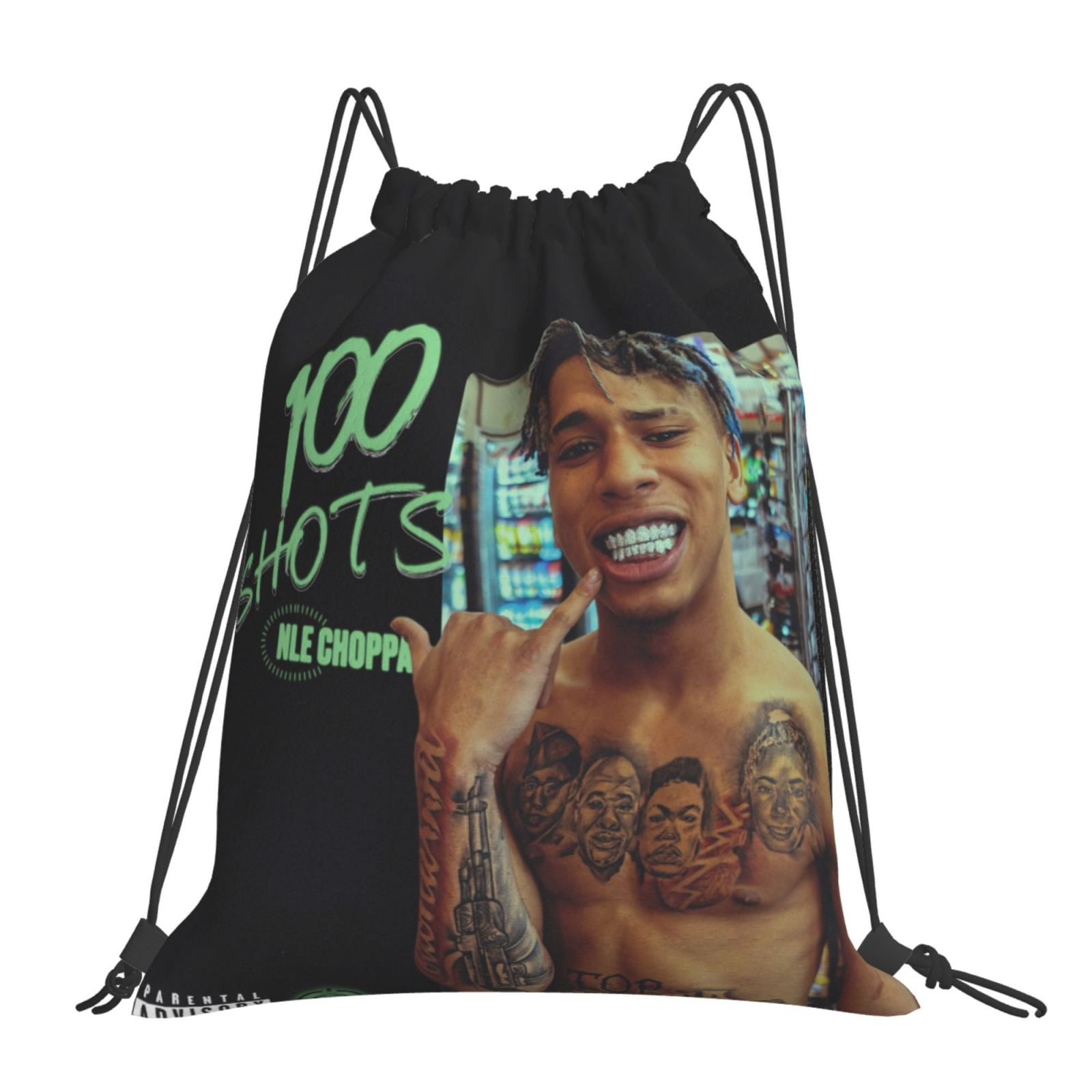 Nle Choppa Drawstring Backpack Sport Gym Bag For Yoga Swimming Gymsack ...