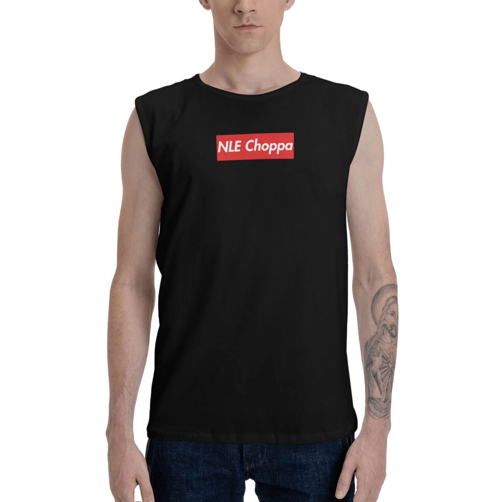 Nle Choppa Men'S Sleeveless T-Shirt Fashion Breathable And Comfortable ...