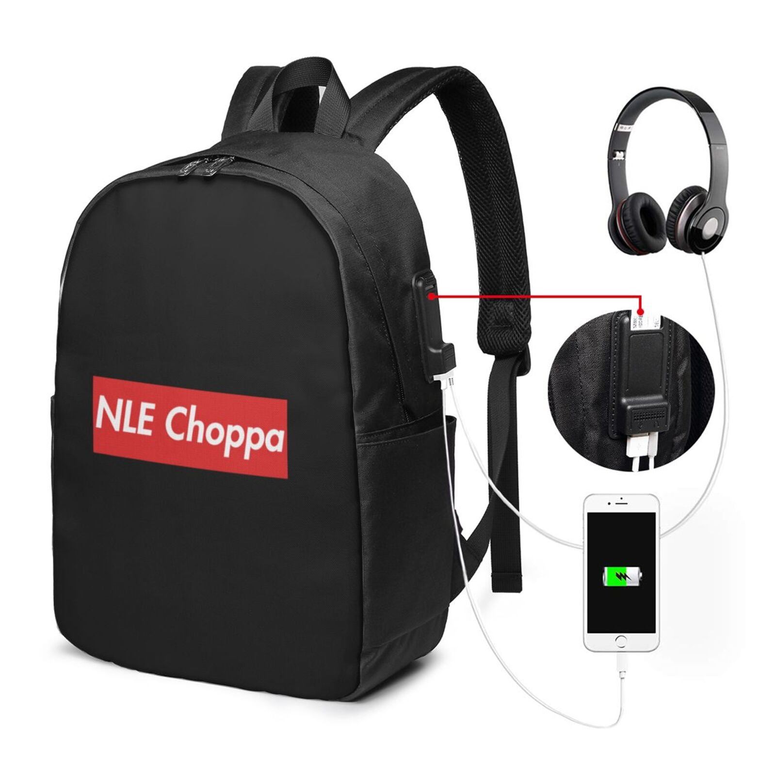 Nle Choppa Travel Laptop Backpack, Business Water Resistant Laptop ...