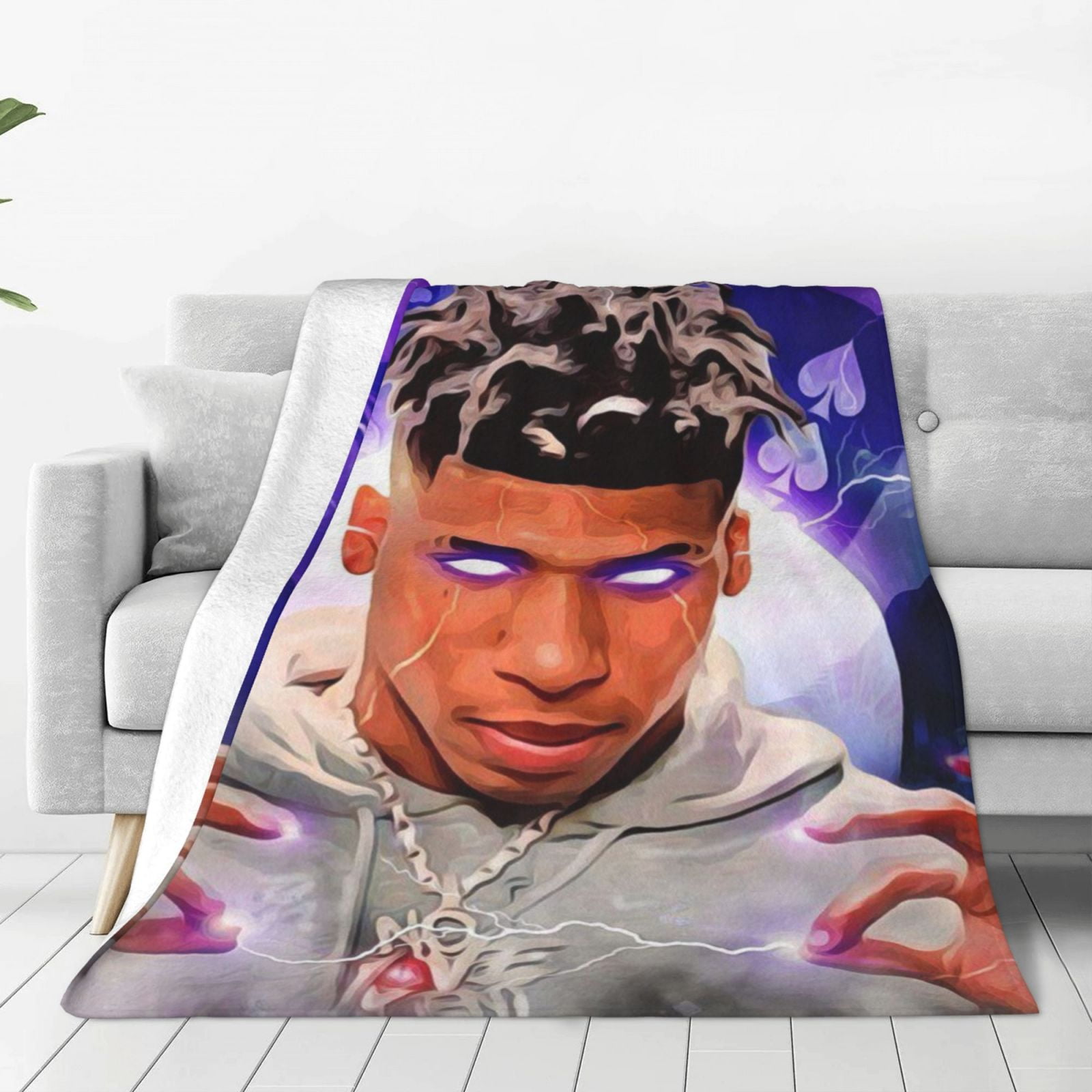 Nle Choppa Ultra-Soft Micro Fleece Blanket Throw All Season Fuzzy ...