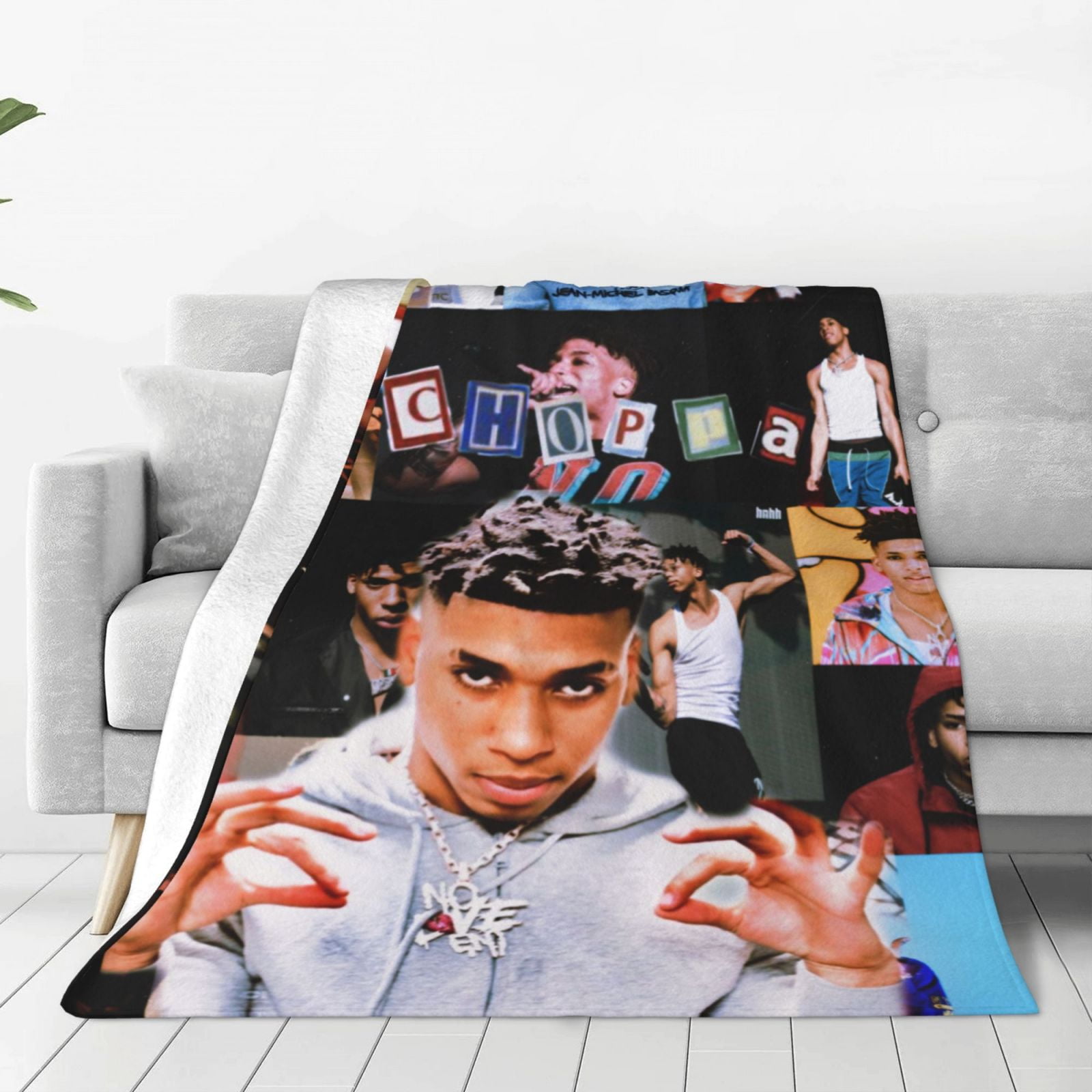 Nle Choppa Ultra-Soft Micro Fleece Blanket Throw All Season Fuzzy ...