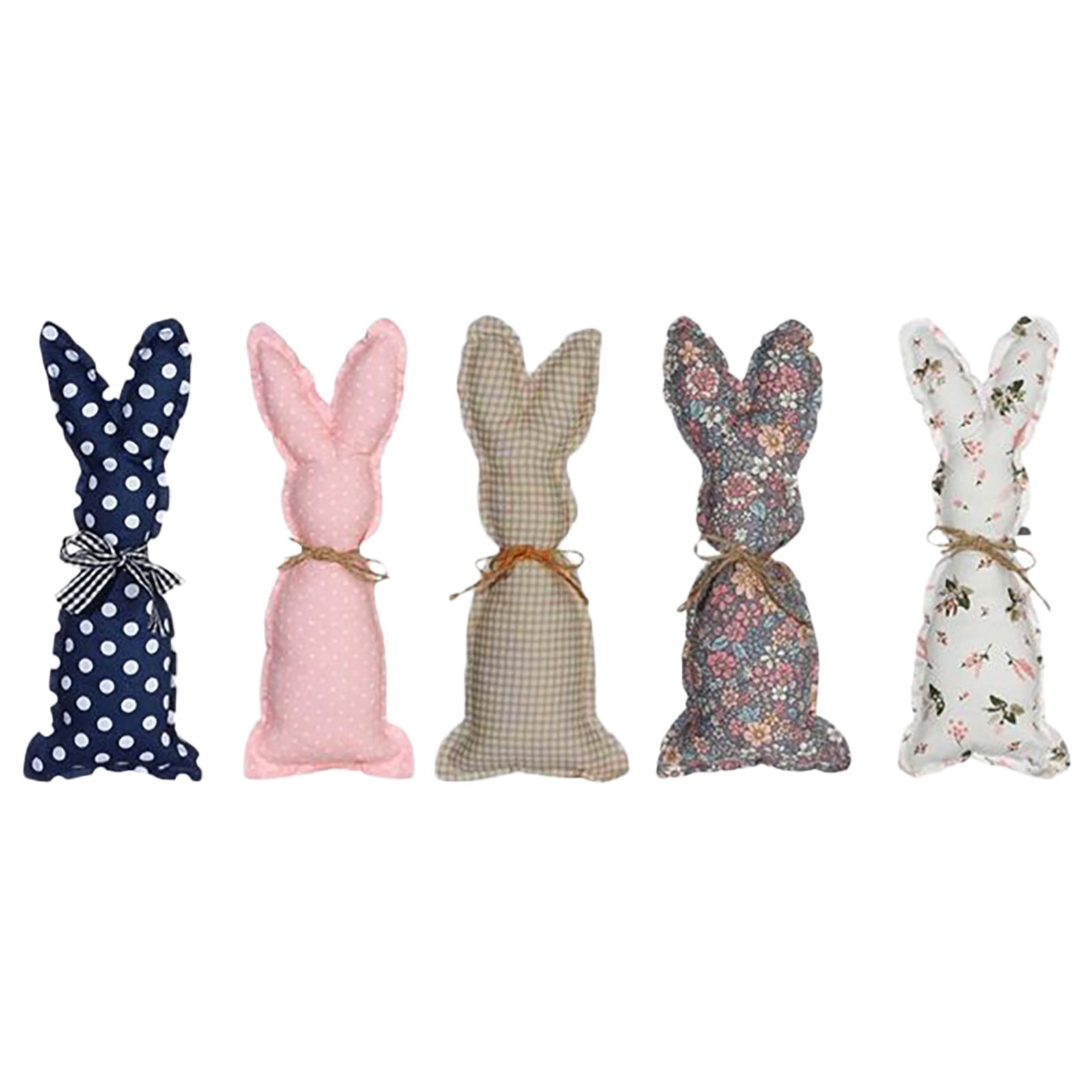 Nlsdqey Desktop Ornament 5 Cute Cloth Rabbit Easter Figure Farmer Bunny ...