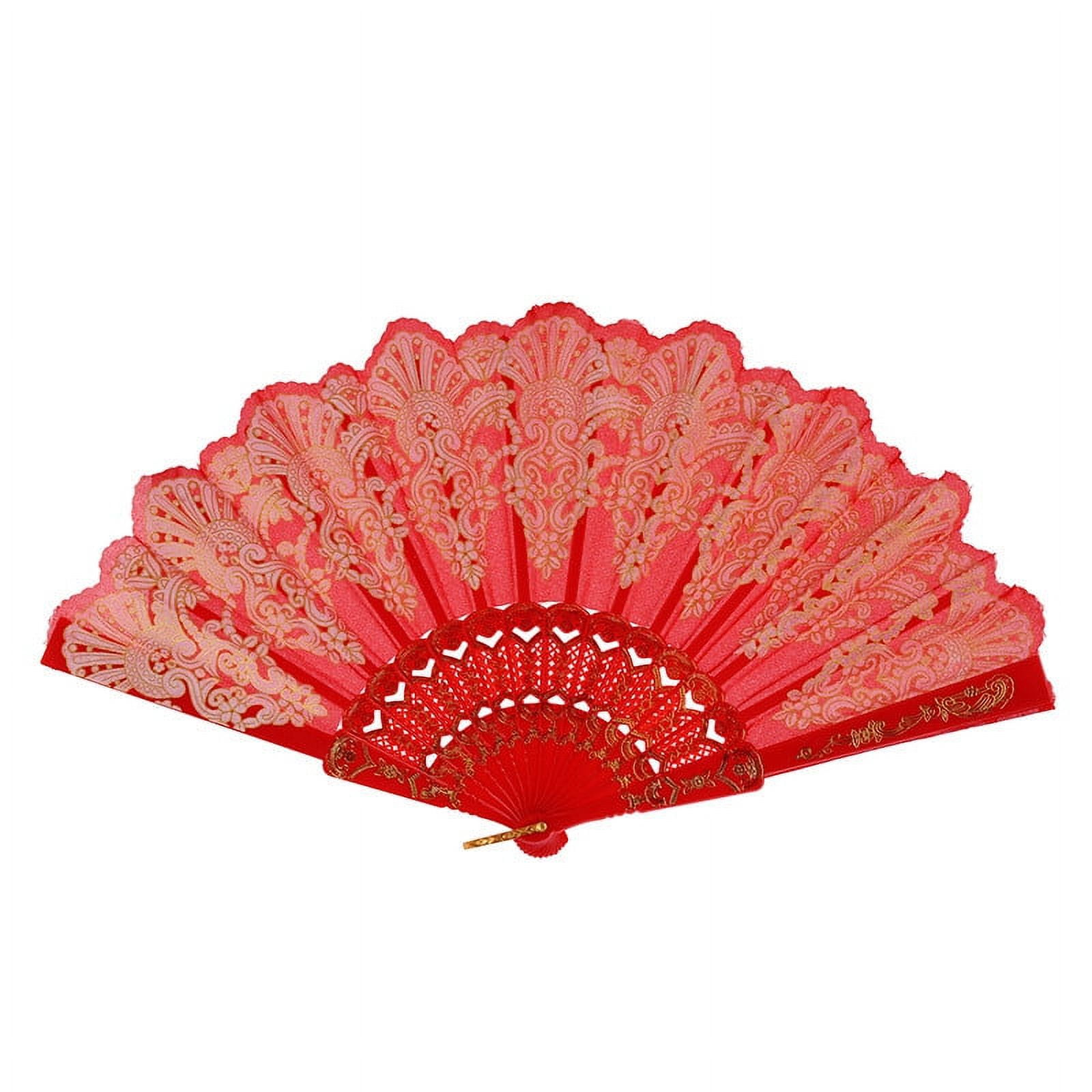 Nlsdqey Fans Chinese Traditional Hollow Fan Wooden Hand Made Exquisite ...