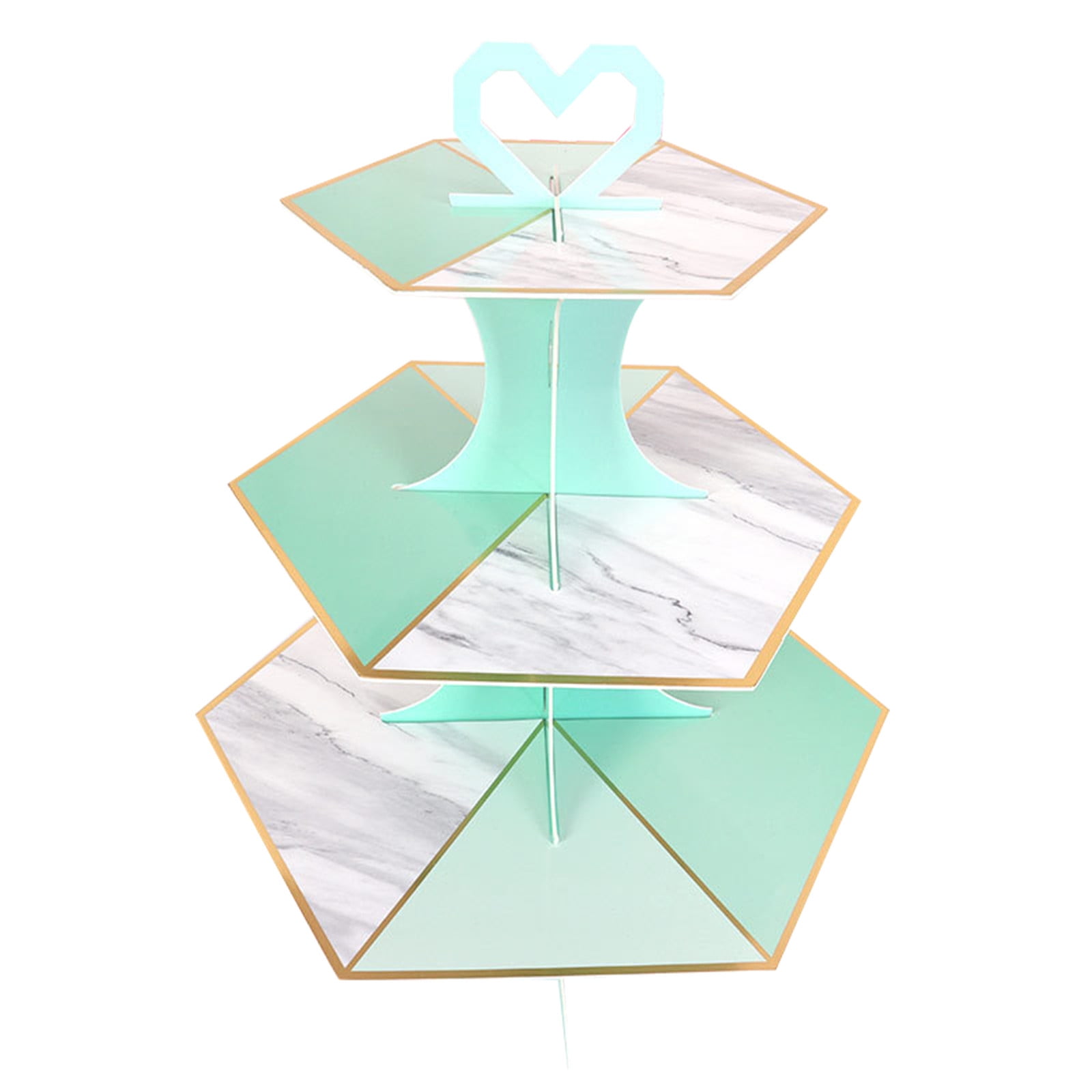 Nlsdqey Rack 3-Tier Cardboard Cupcake Stand Dessert Tower Treat Stacker ...