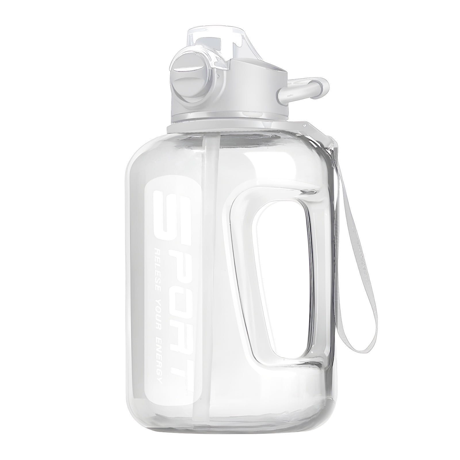 Nmdmisc 1.2L Sport Water Bottle Large Water Jug with Carry Handle Straw ...