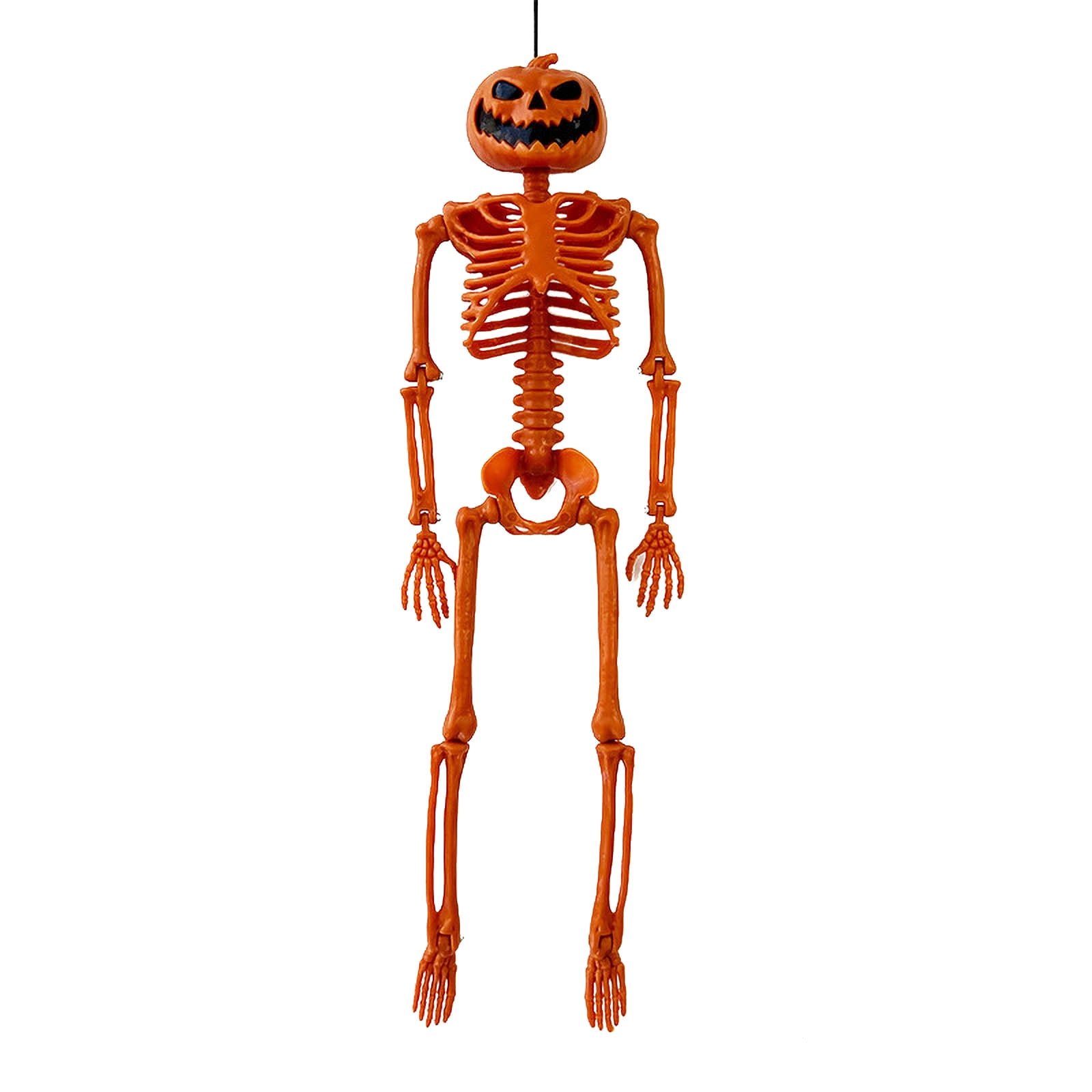 Nmdmisc 15in Halloween Posable Skeleton Pumpkin Full Body Skeleton ...