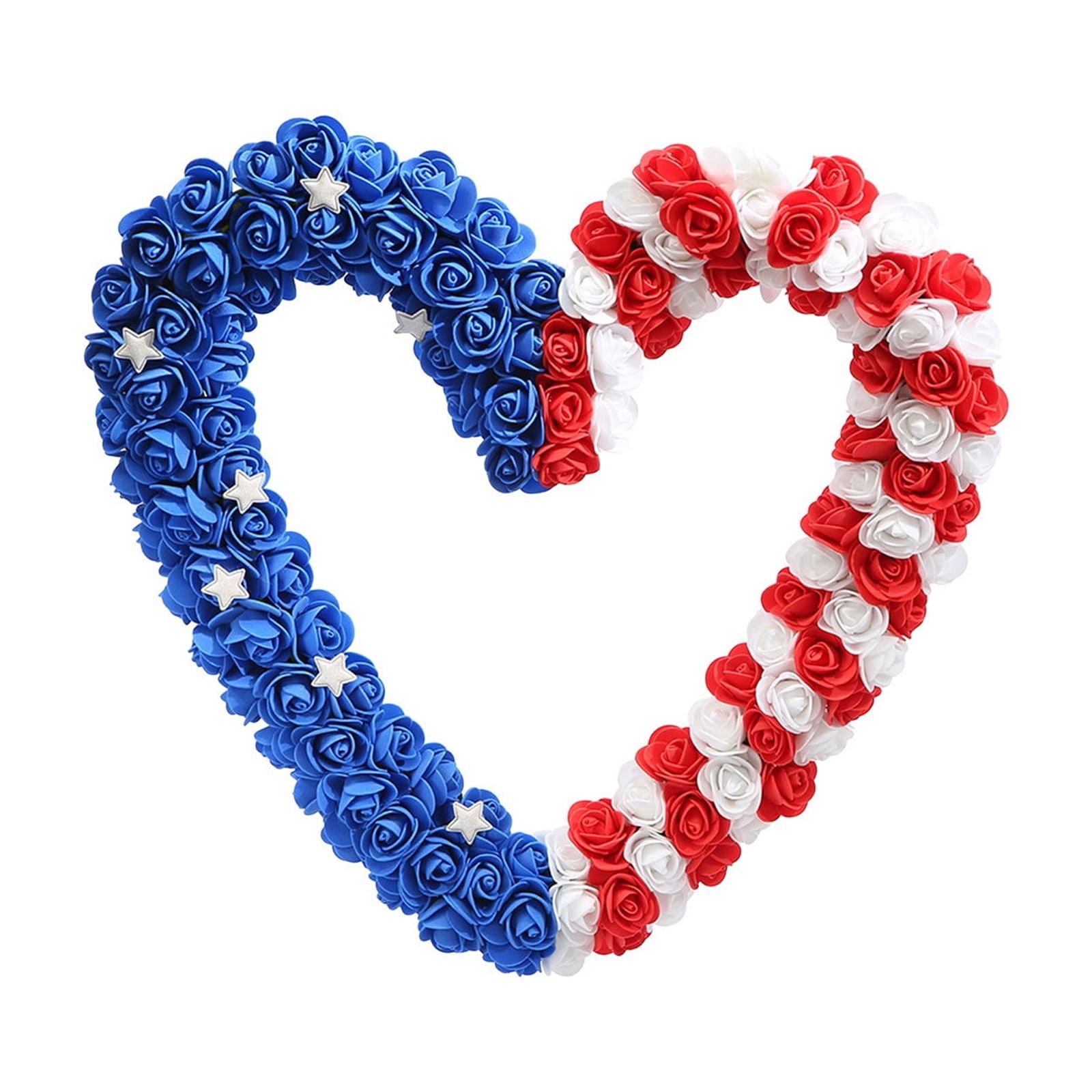 Nmdmisc 18" Patriotic Wreath The Flag Wreath on The Porch Red, White ...