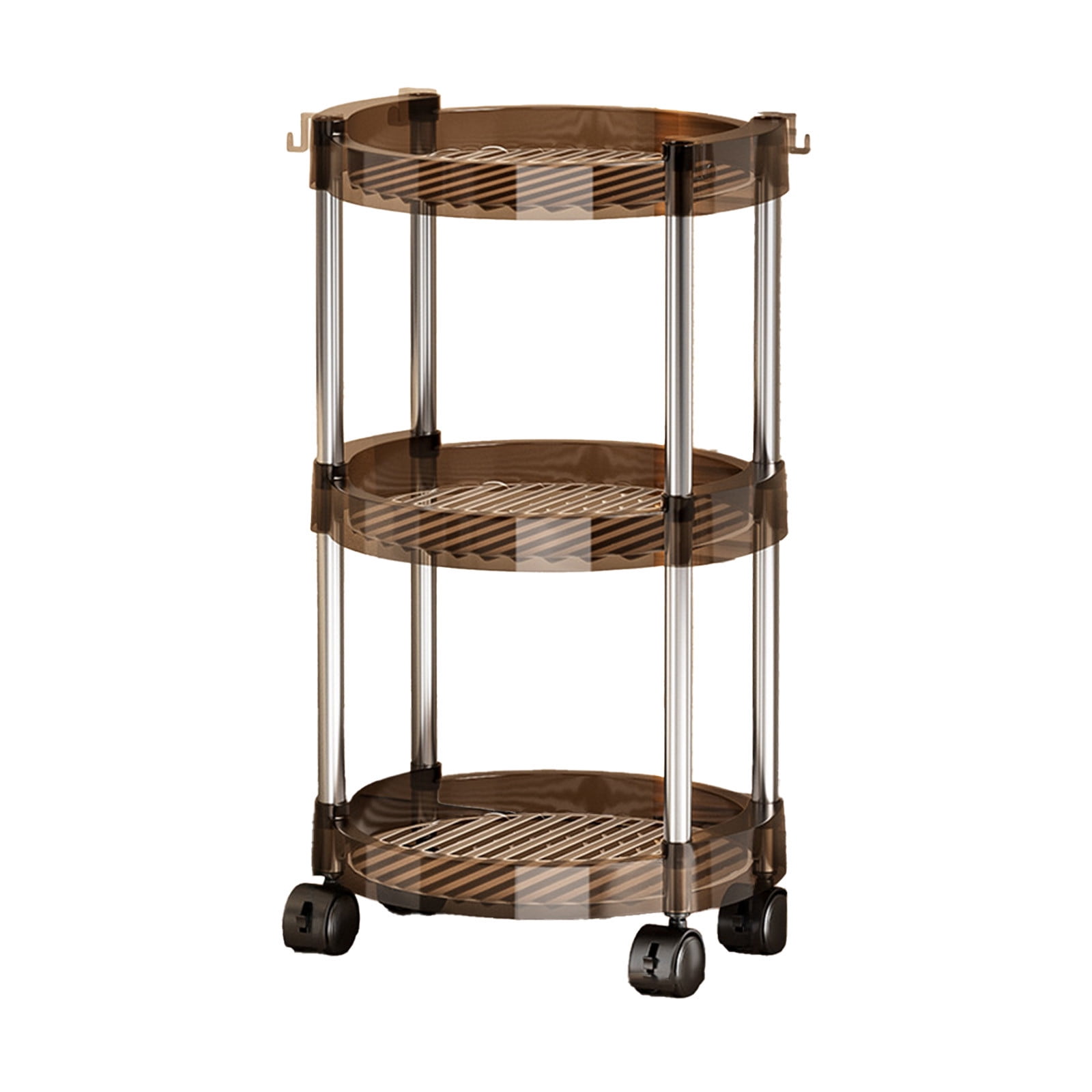 Nmdmisc 3-Tier Rolling Storage Cart with Wheels & Handle,Multi ...
