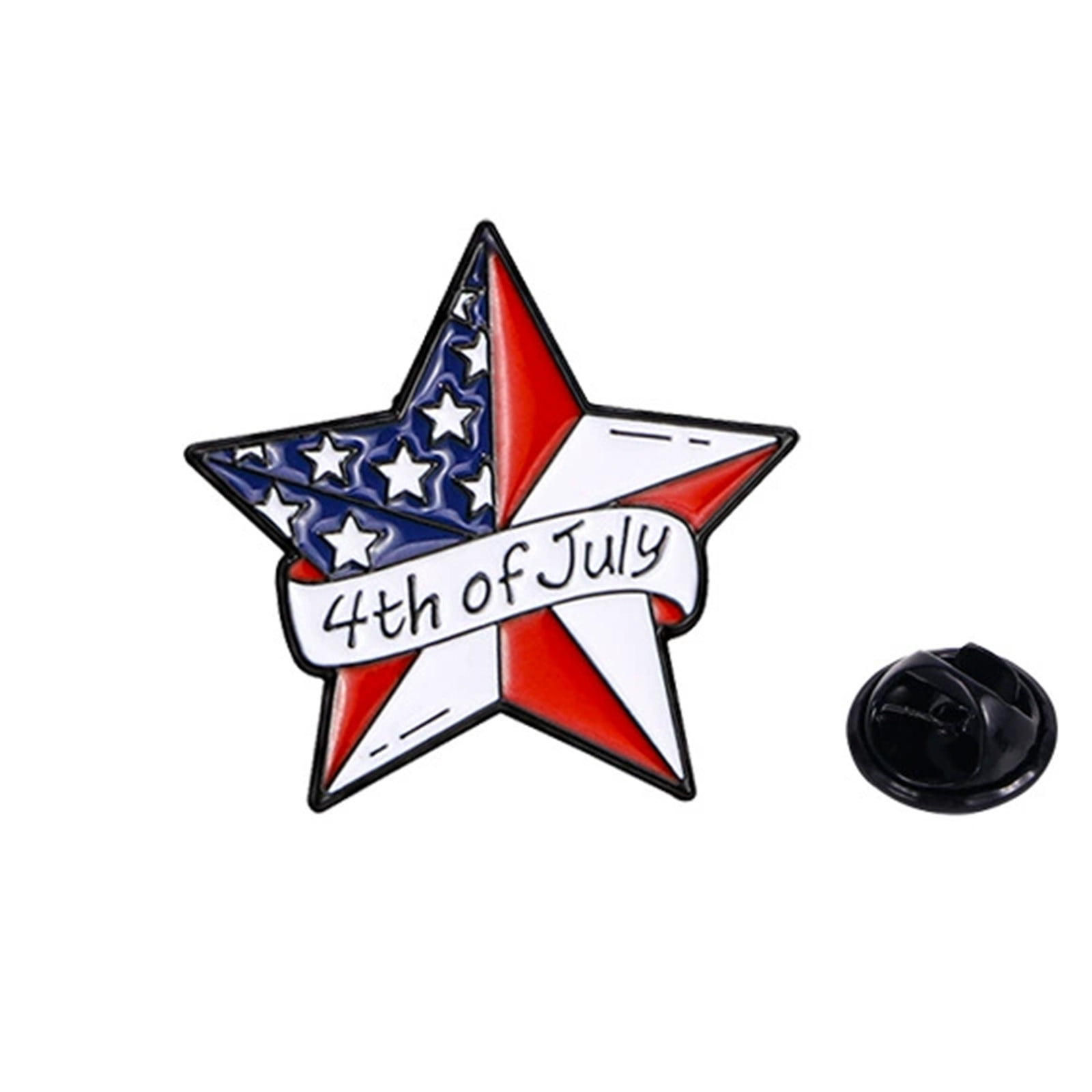 Nmdmisc 4th of July Enamel Brooches for Women Men USA Flag Star ...