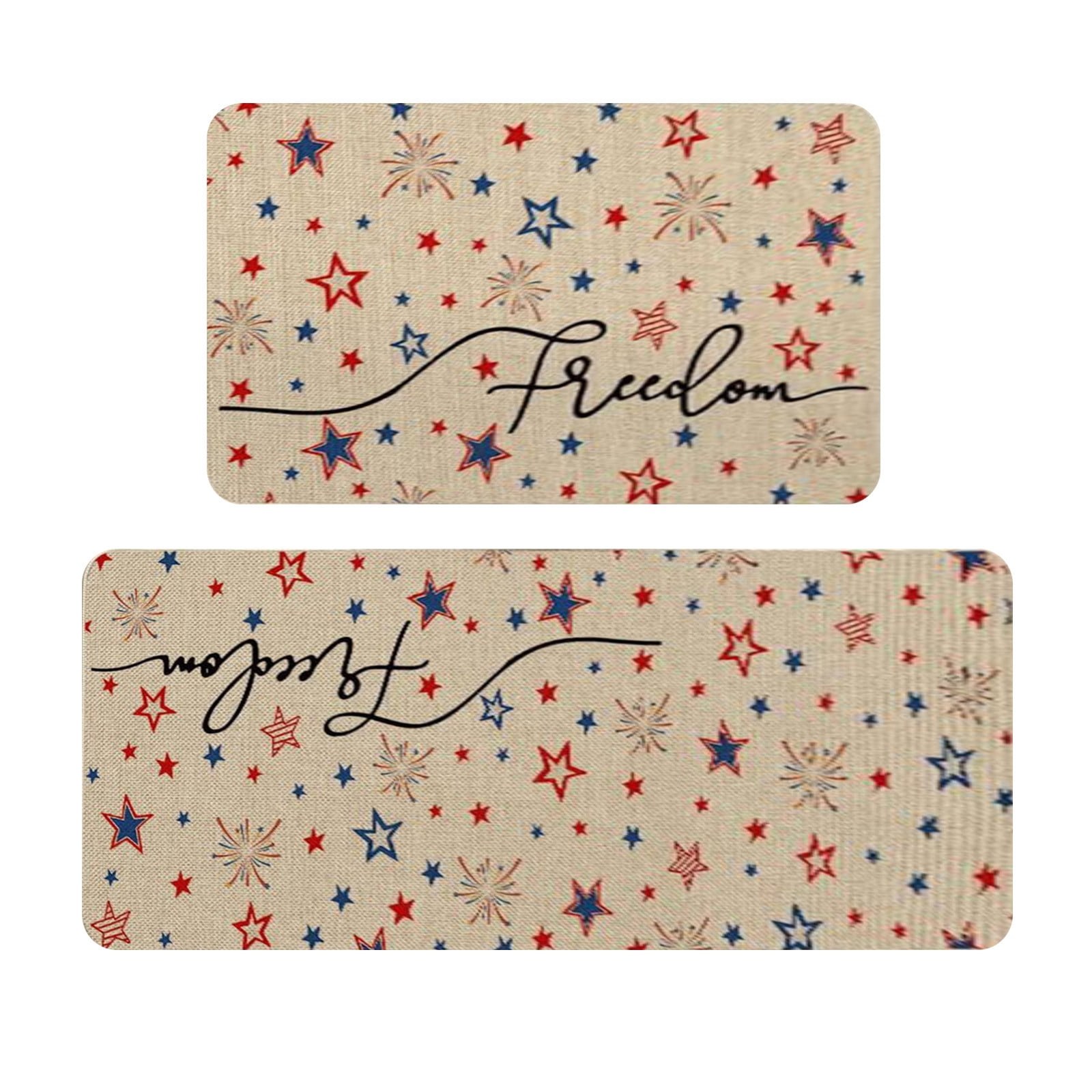 Nmdmisc 4th of July Kitchen Mats Set of 2, Independence Day Home Decor ...