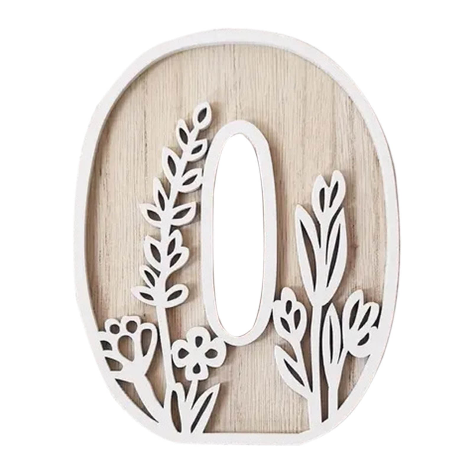 Nmdmisc 5 Inch Wooden Letters for Wall Decor, Flowered Paintable Wooden ...