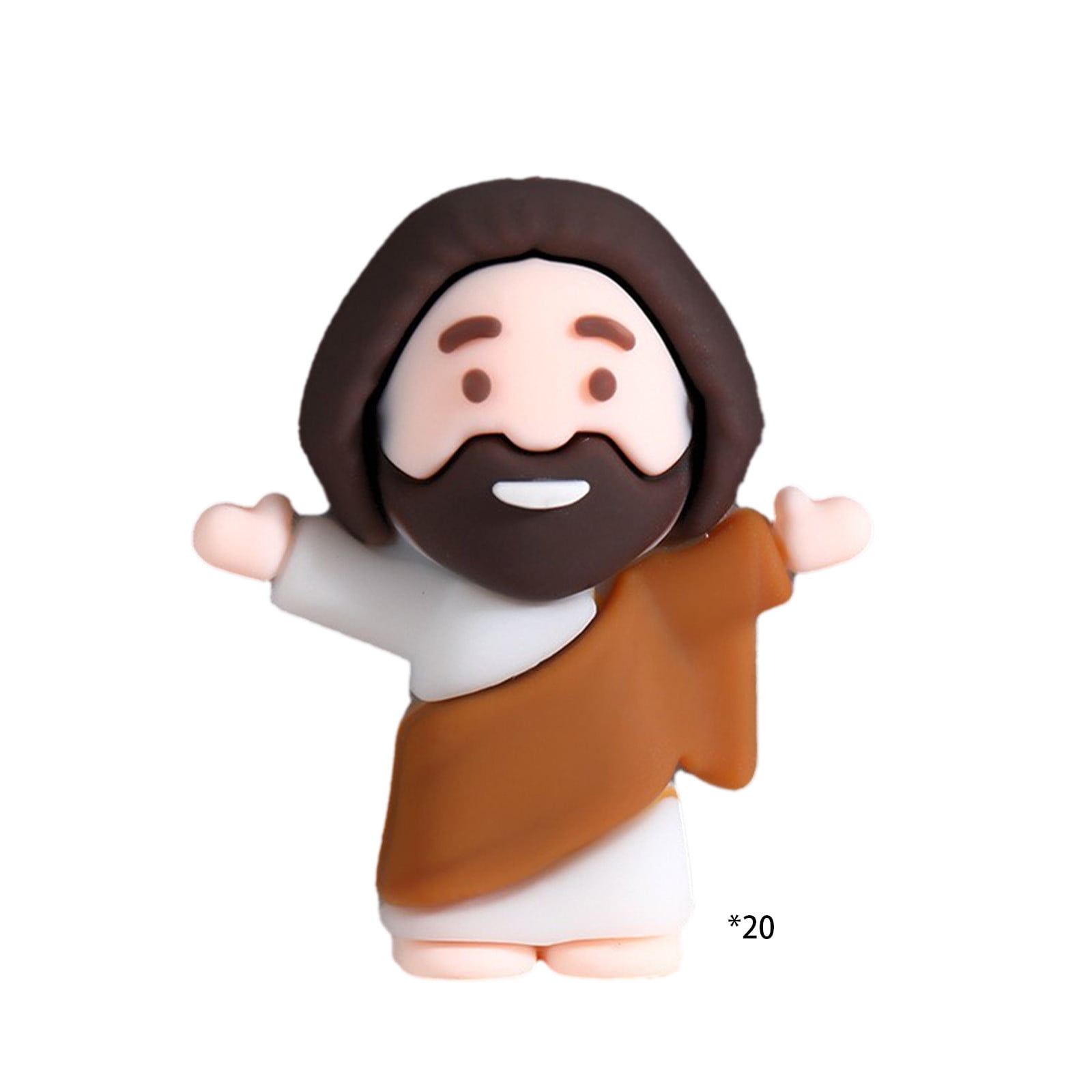Nmdmisc 50 Pcs Little Jesus Figures Mini Rubber Jesus Toys to Hide and ...