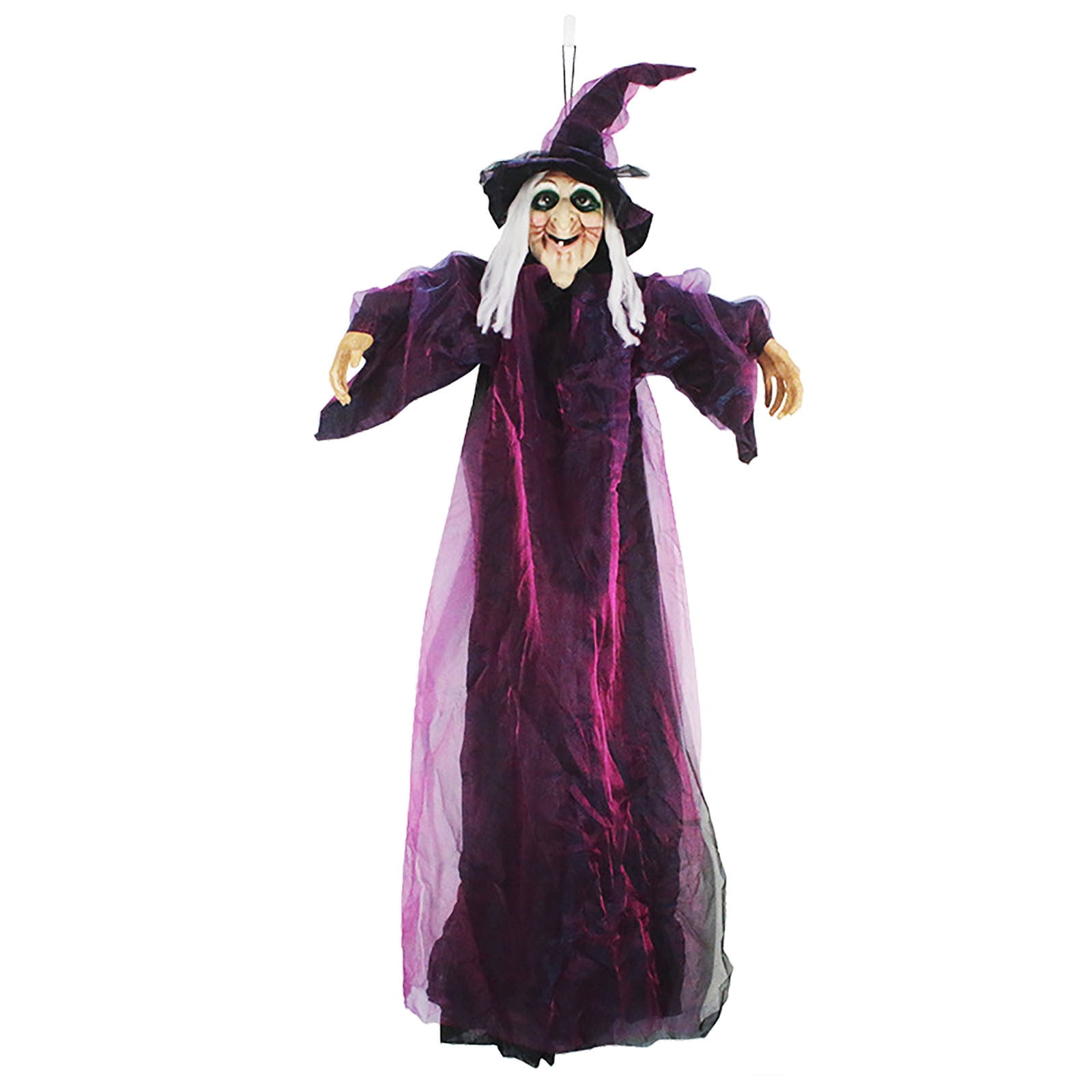 Nmdmisc 71" Life Size Hanging Talking Witch, Sound Activation and Red ...
