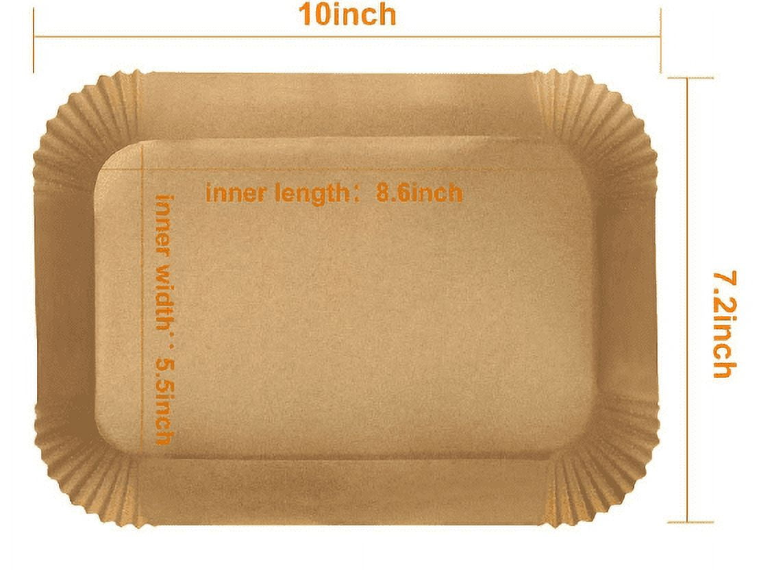 Nmdmisc Air Fryer Disposable Paper Liners: 100Pcs Rectangle 10x7.2 ...
