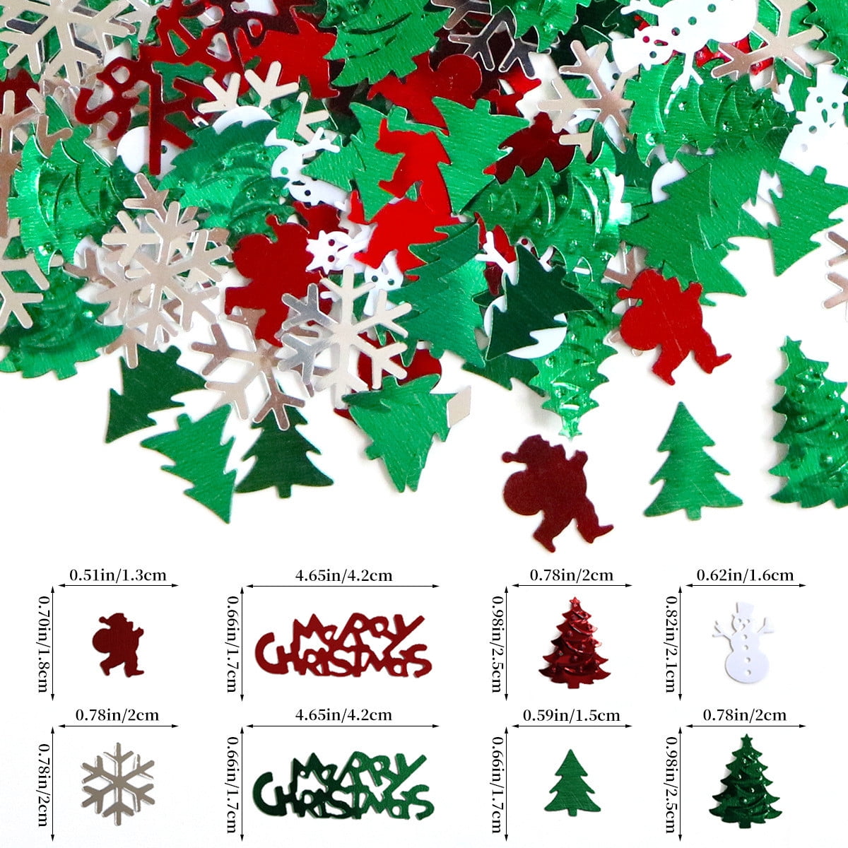 Nmdmisc Christmas Confetti Christmas Tree Snowflake Snowman Santa Claus ...