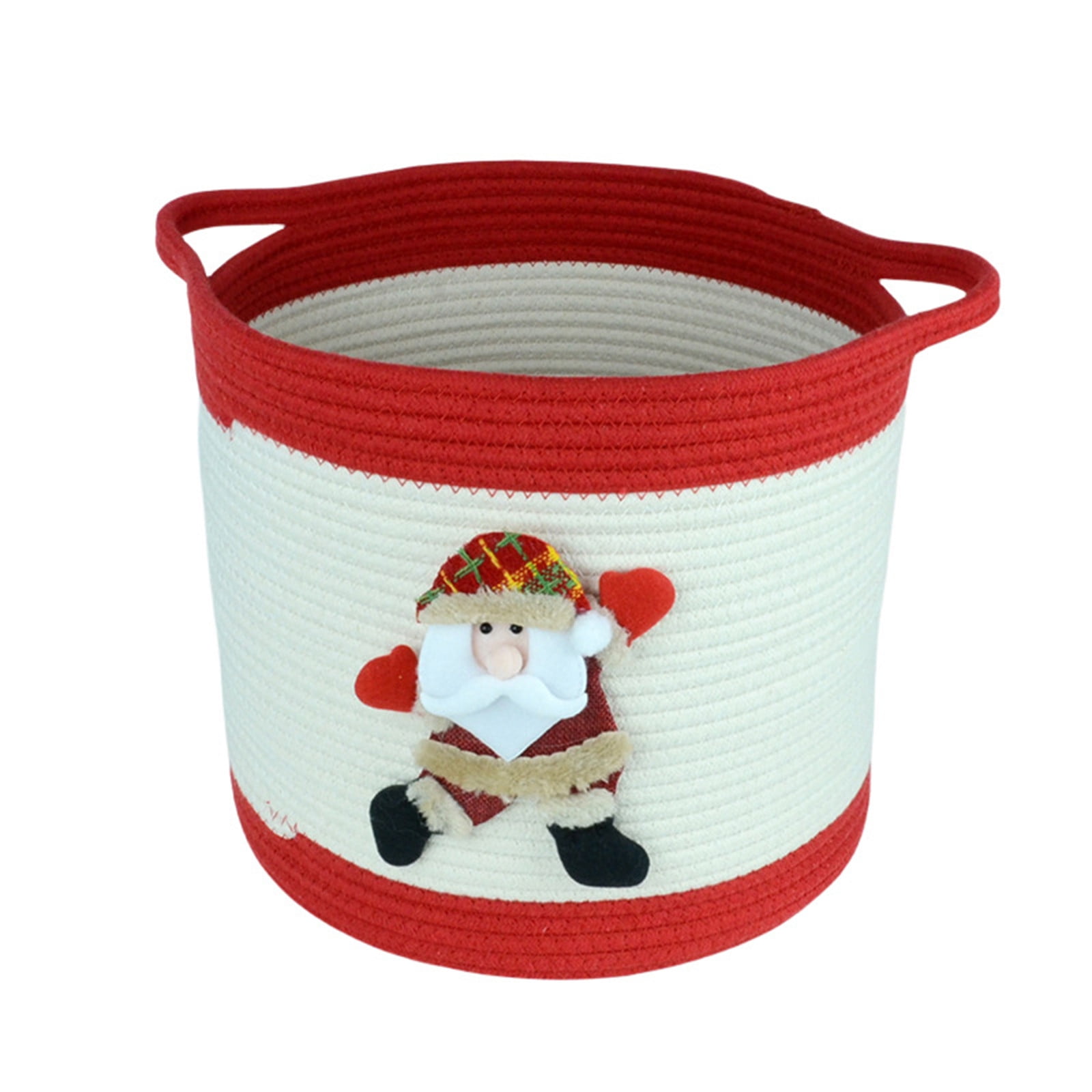 Nmdmisc Christmas Storage Basket,Woven Cotton Rope Christmas Storage Basket for Gifts Empty ...