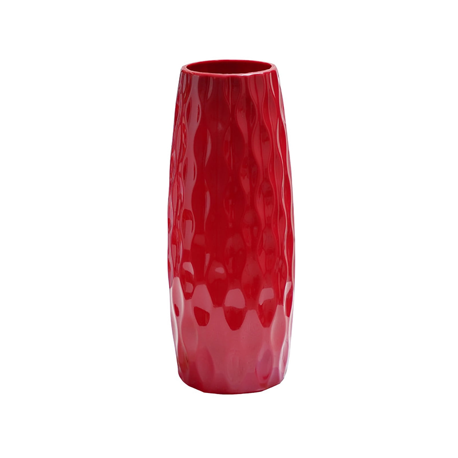 Nmdmisc Composite Plastic Flower Vase,Red 9.4" Tall Conic Floral Vase ...