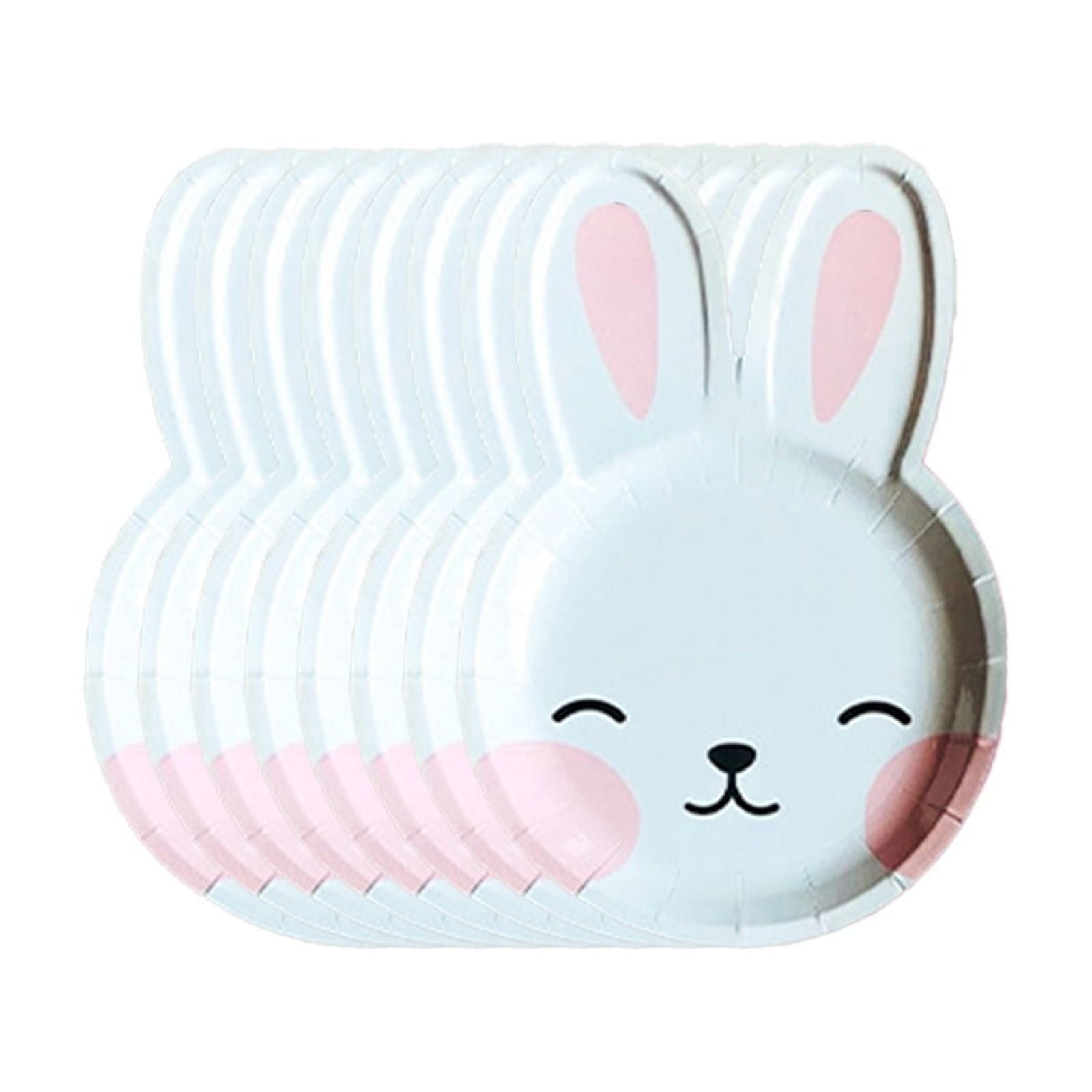 Nmdmisc Easter Bunny Plates - 8pcs 7" Biodegradable Rabbit Party Paper ...