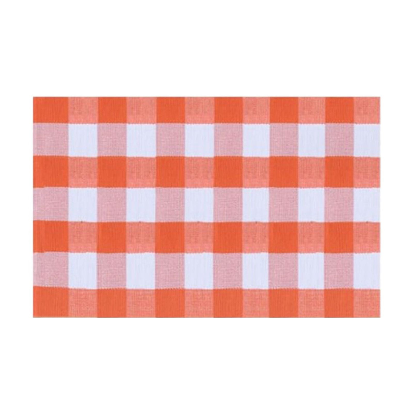 Nmdmisc Fall Outdoor Rug Orange Black Red Plaid Outdoor Rug Cotton Hand ...