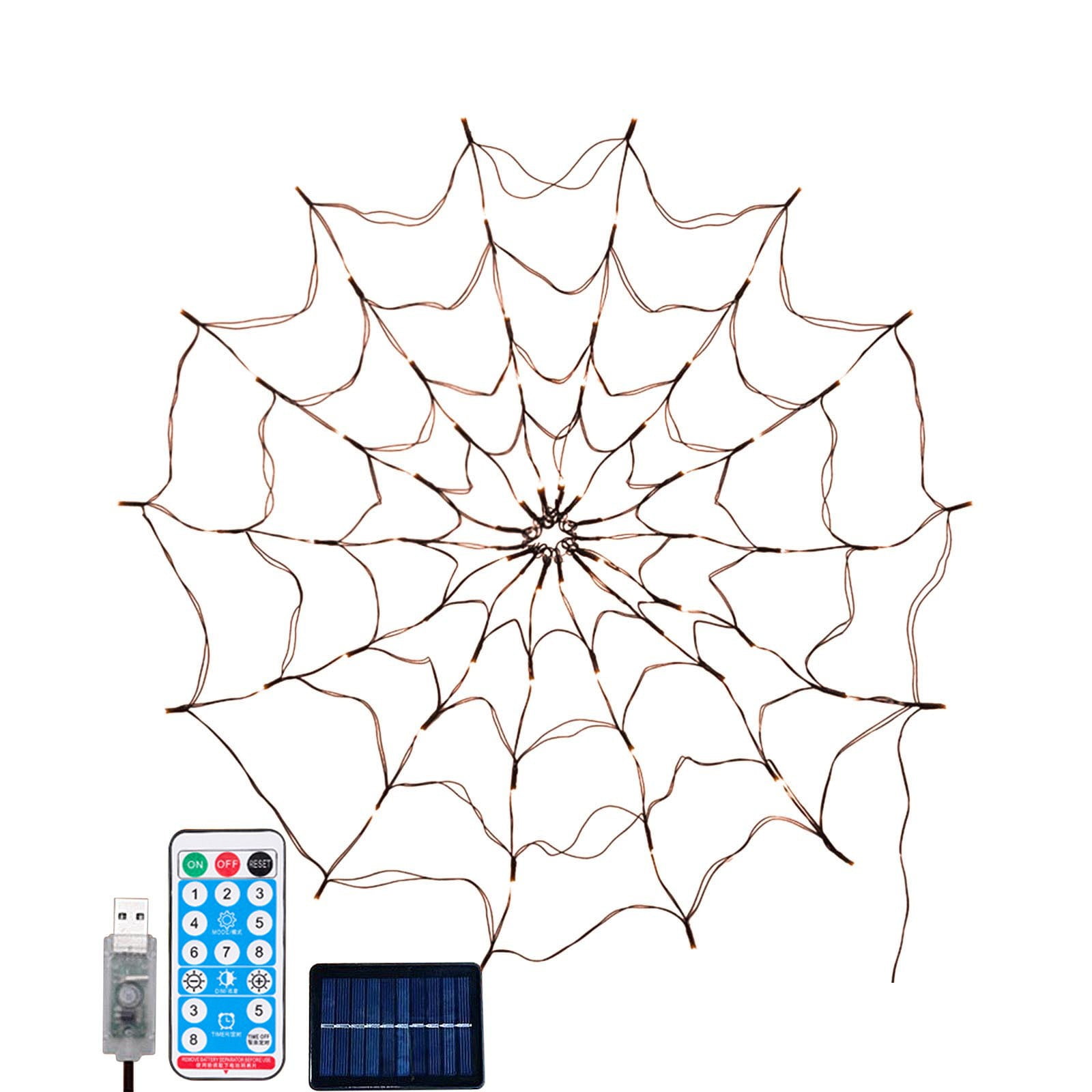 Nmdmisc Halloween Arachnid Web Lights 1M Diameter 60 LED With Black ...