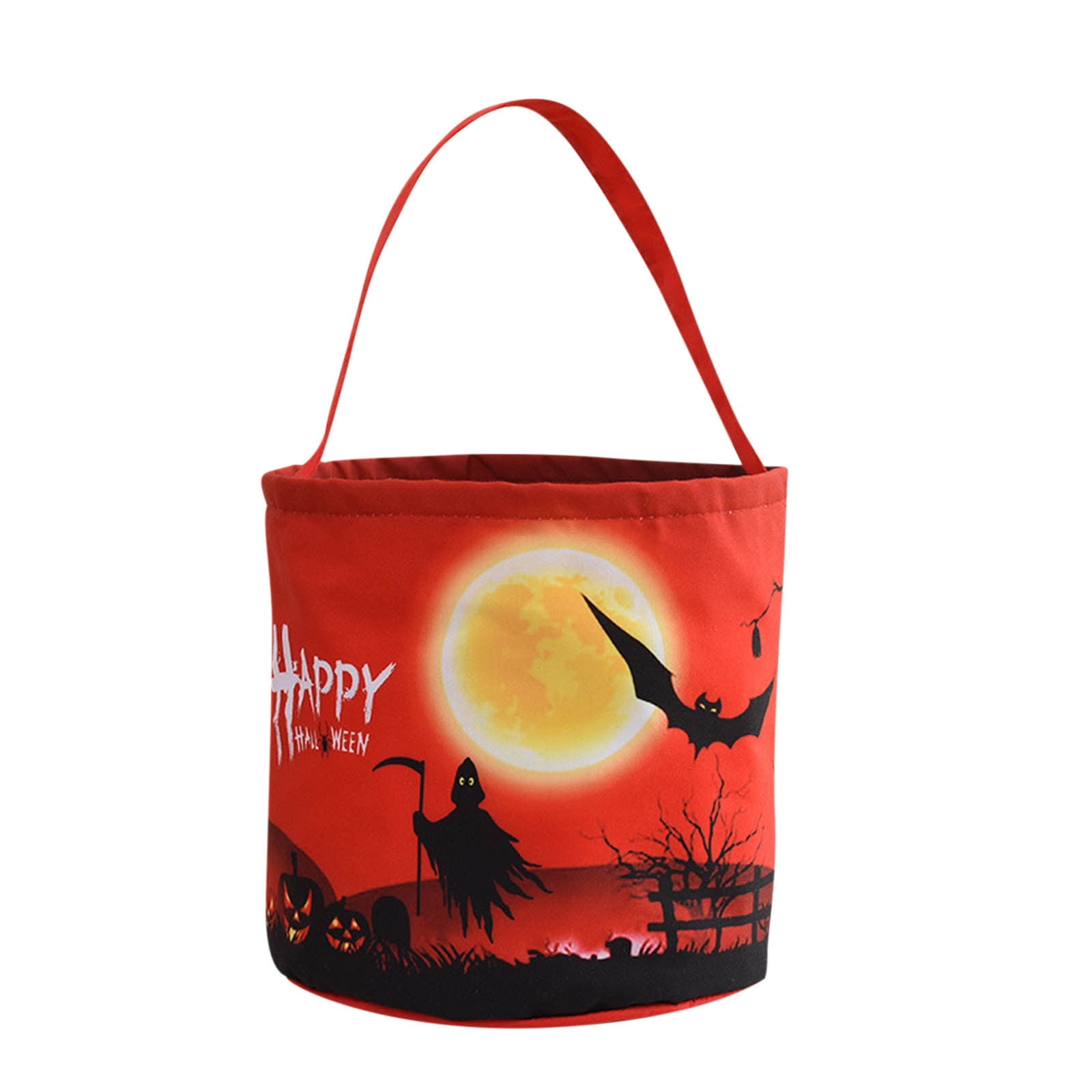 EWSFHUI Halloween Candy Bucket with LED Light Halloween Basket Bags ...