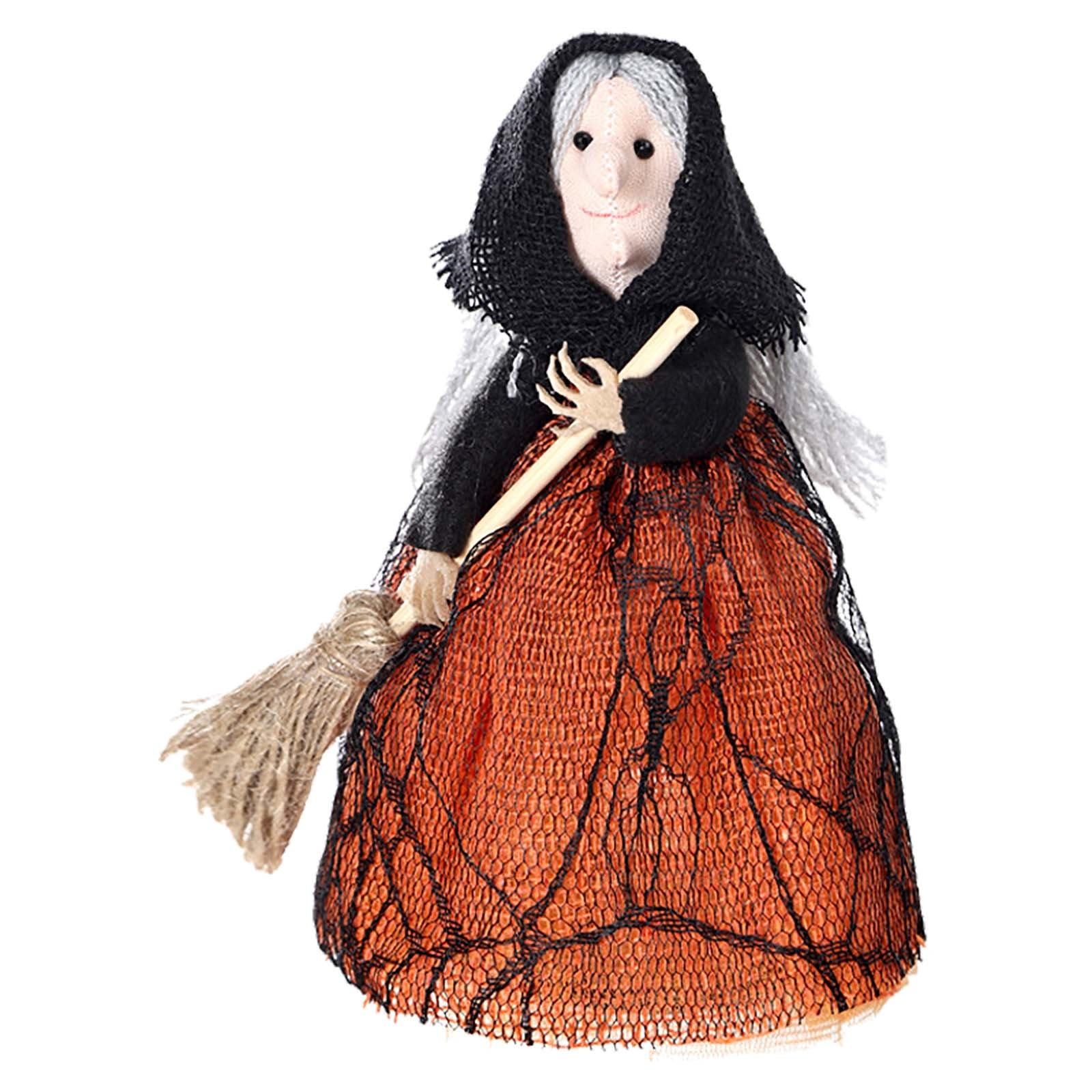 Nmdmisc Halloween Witch Tree Topper Witches with Hat Mesh Dresses Tree ...