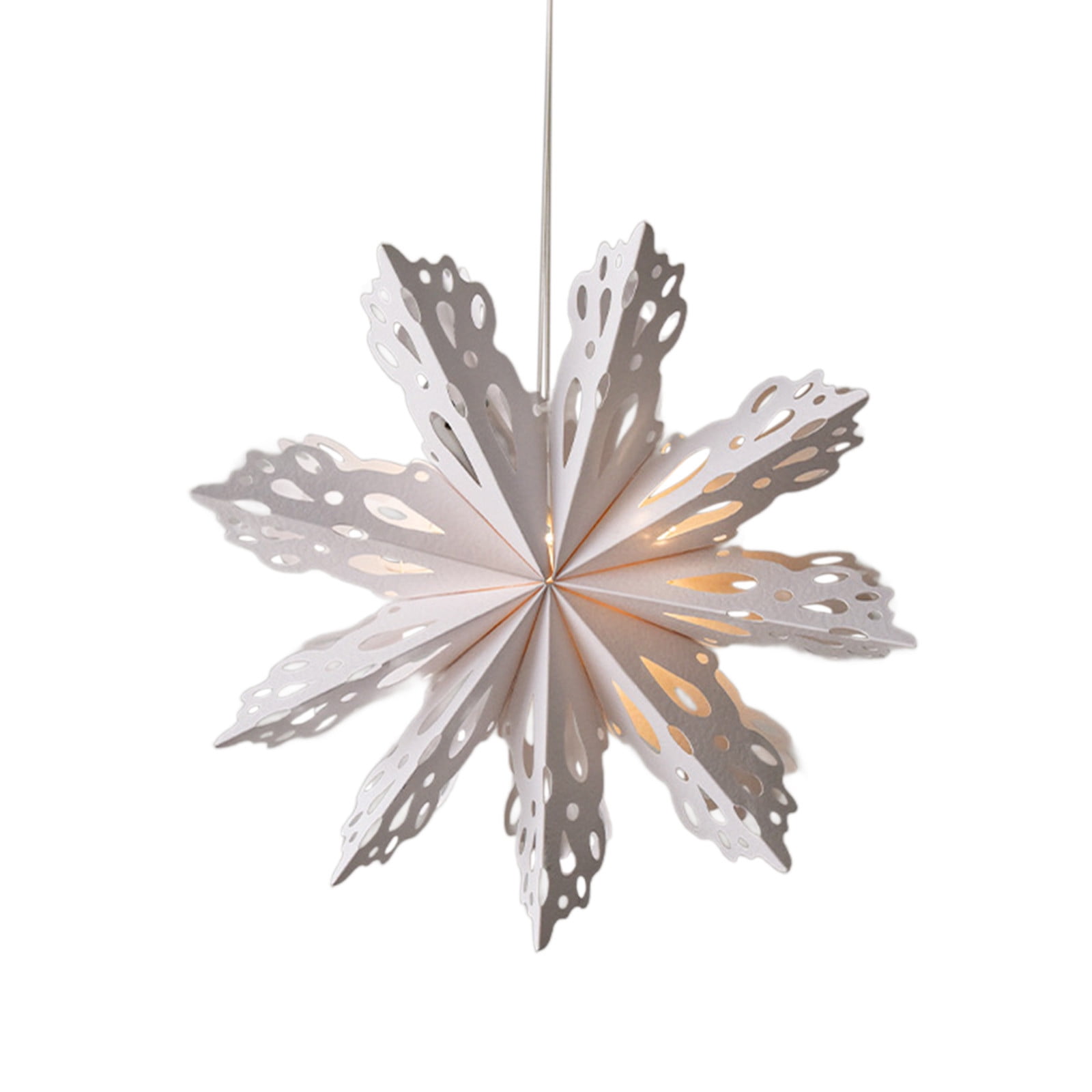 Nmdmisc Paper Snowflake Lanterns with Lights,9.5" Light up Paper ...