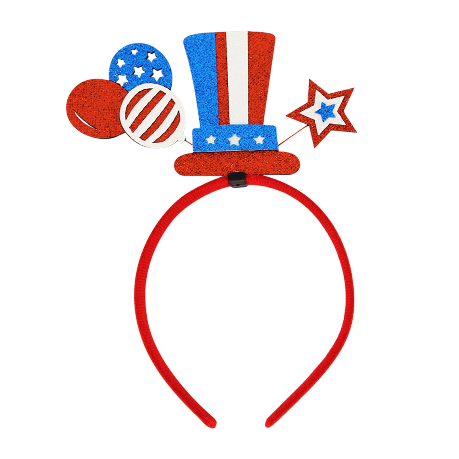 Nmdmisc Patriotic Pom Pom Headband,4th of July Independence Day Parade ...