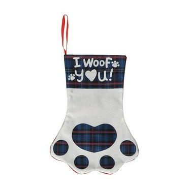 Joybuy Pet Dog Christmas Stocking, Large Paw, 18x11 Inch for Fireplace ...