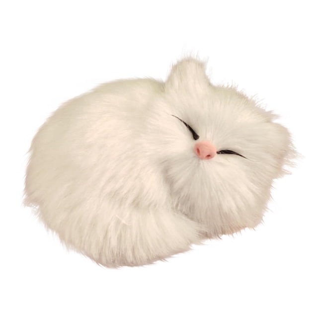Nmdmisc Plush Napping Cat Ornament,Realistic Sleeping Stuffed Toy Cute ...