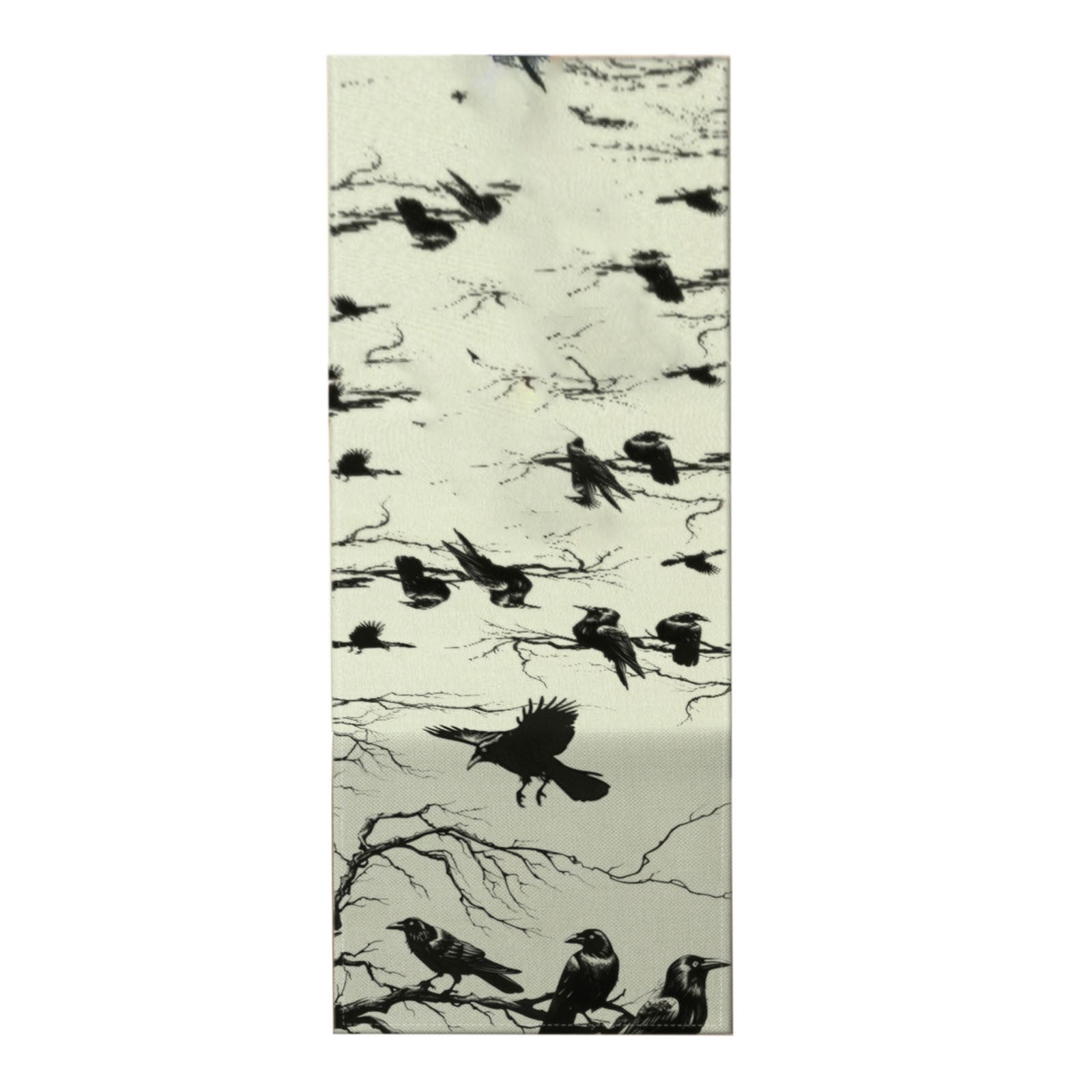 Nmdmisc Silhouette Tree Crows Halloween Table Runner, Branches Fall ...