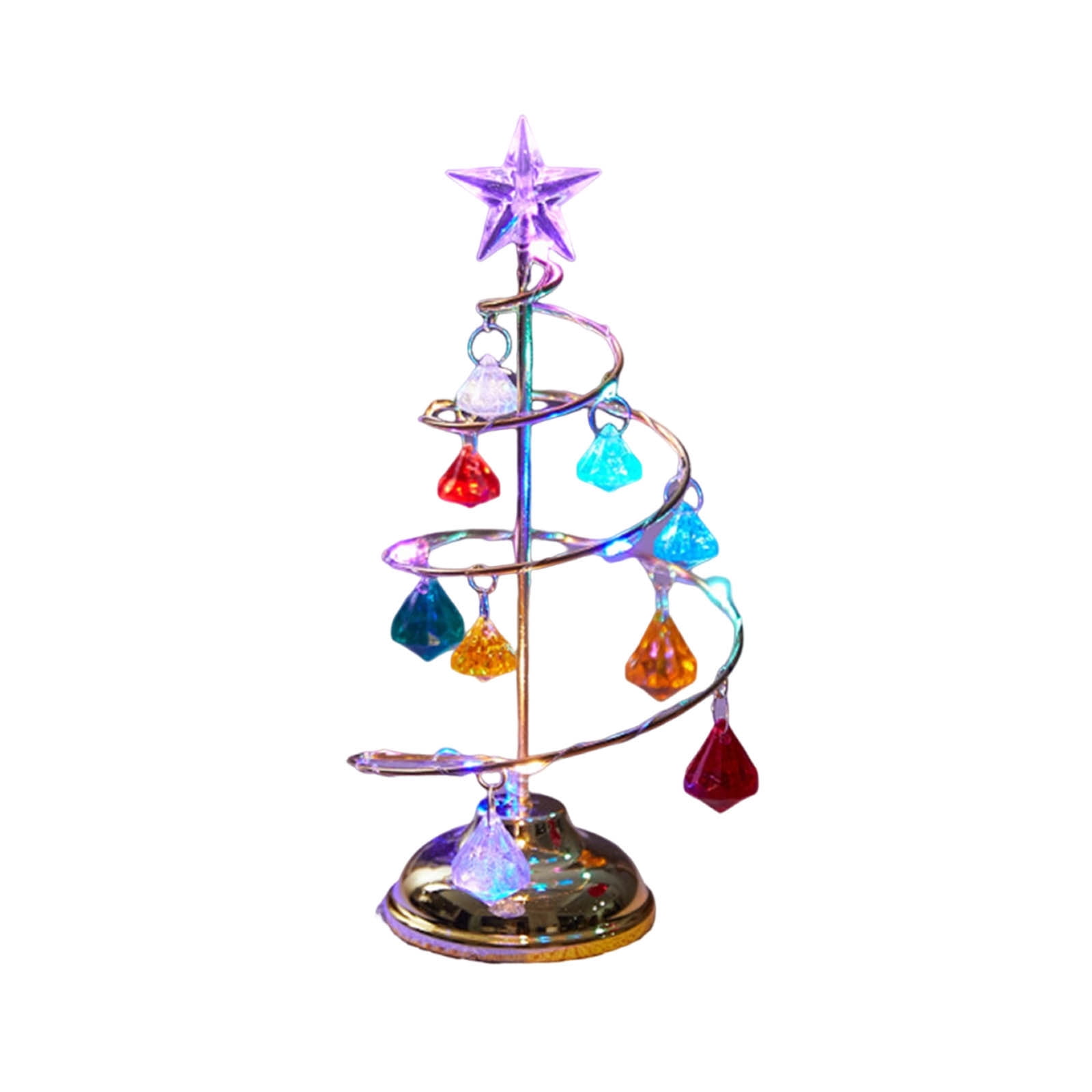 Nmdmisc Small Christmas Tree with Lights,Table Top Pre-lit Artificial ...