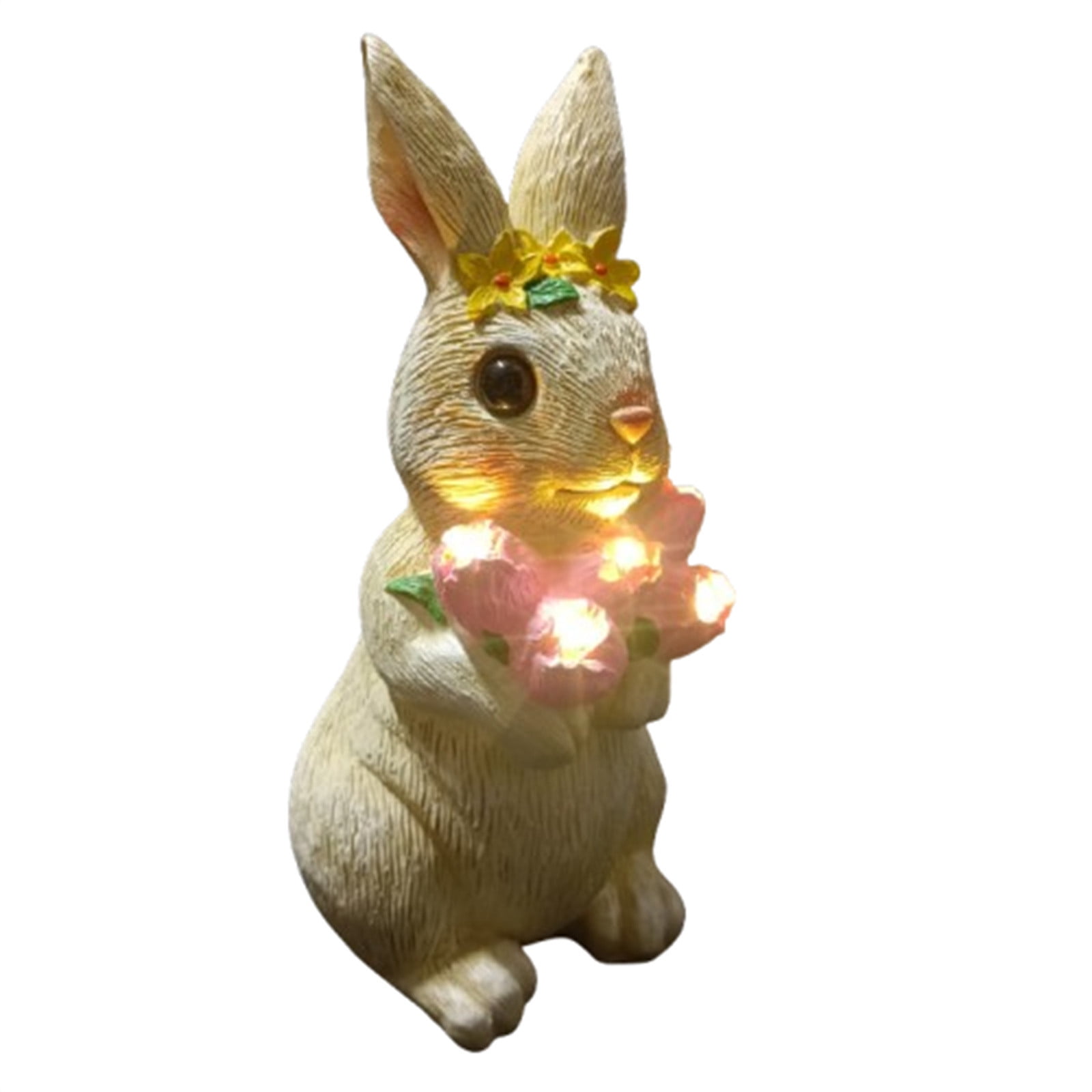 Nmdmisc Solar Garden Outdoor Statues Bunny with LED Lights – Outdoor ...