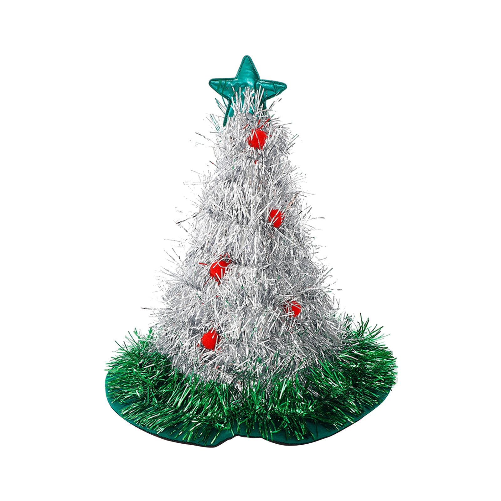 Nmdmisc Tinsel Christmas Tree Hat Funny Santa Claus Hats Cosplay Party ...