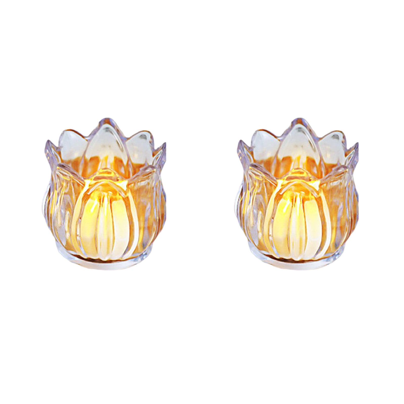 Nmdmisc Tulip Votive Candle Set of 2,LED Tea Light Candle for Table ...