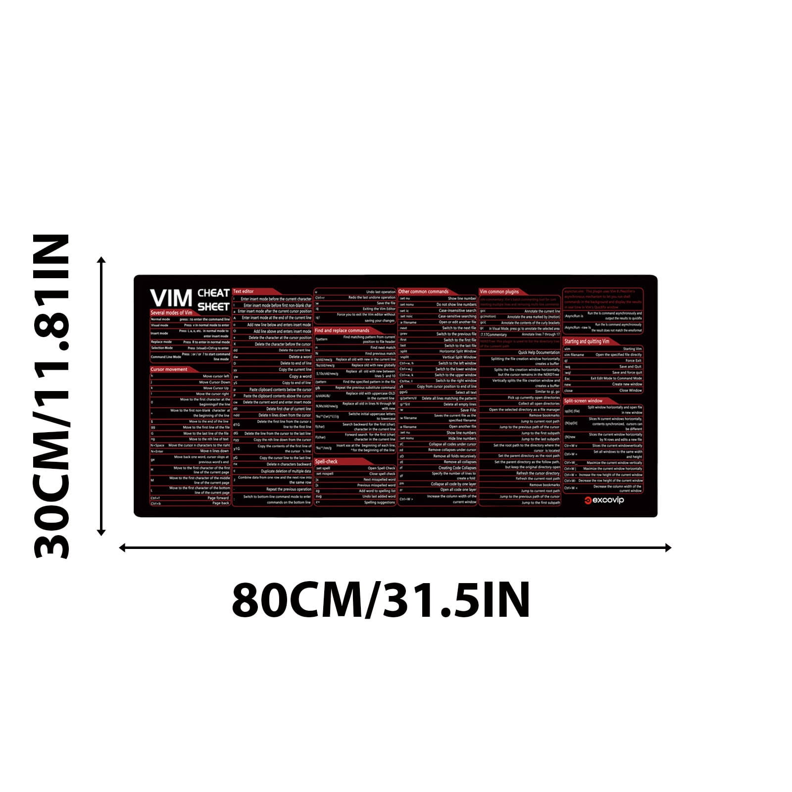 Nmdmisc Vim Cheat Sheet Mouse Pad For Software Engineershackers And