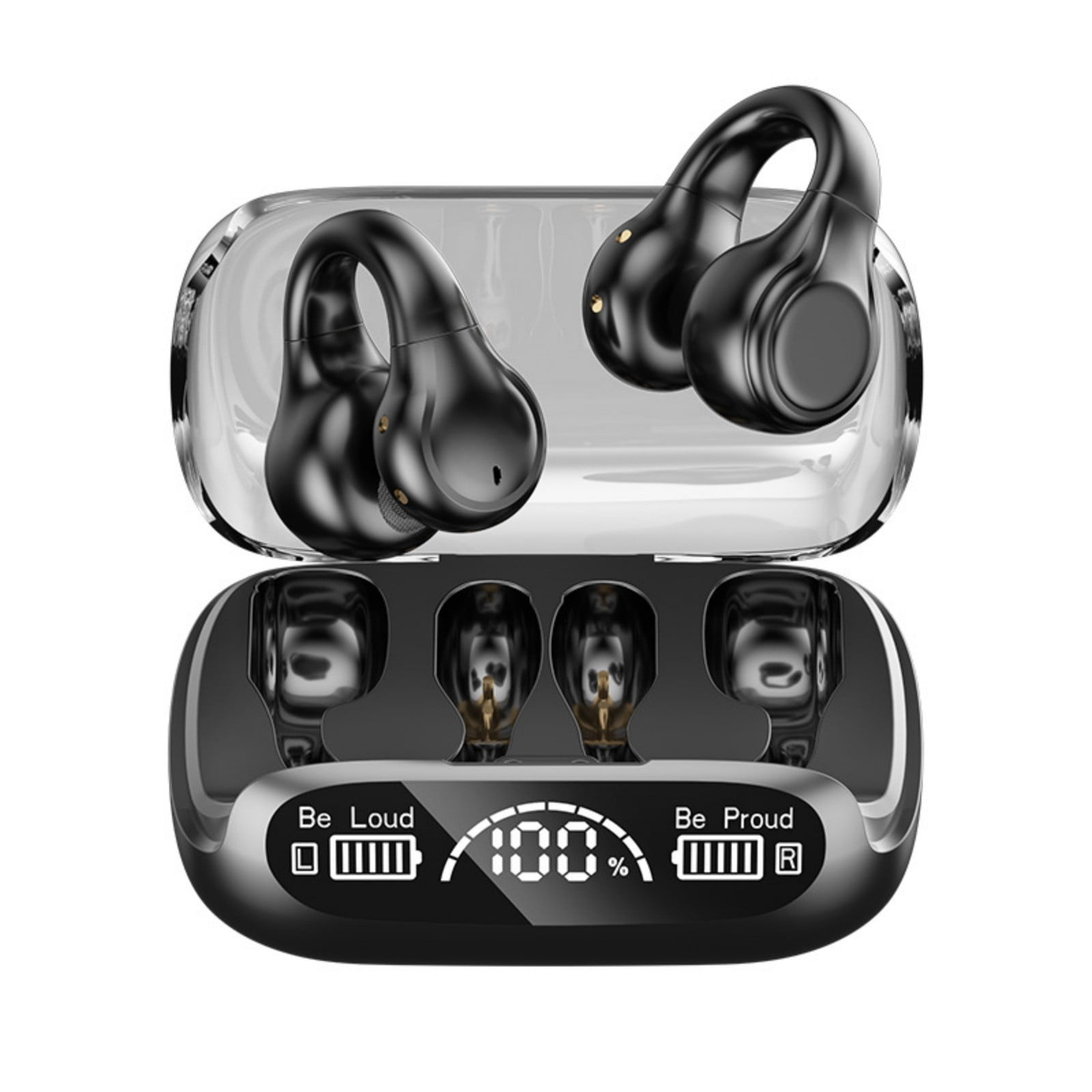 Nmdmisc Wireless Ear Clip Skeleton Conduction Headphones,Open Ear ...