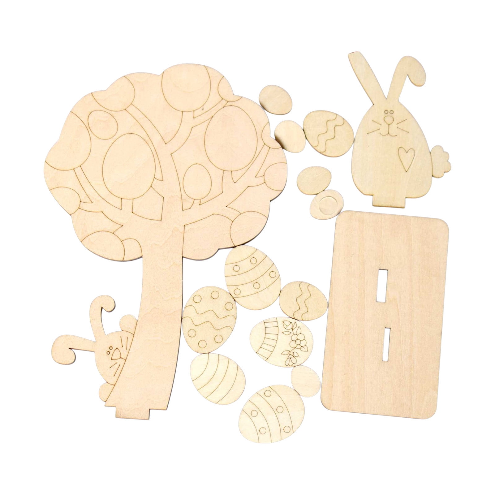 Nmdmisc Wooden Easter Egg Tree Craft Kit for Kids Make You Own Easter ...