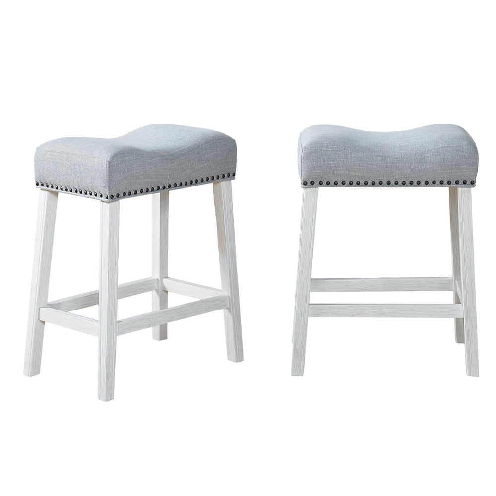 Nmkwnr 24" Height Upholstered Backless Counter Bar Stools for Home ...