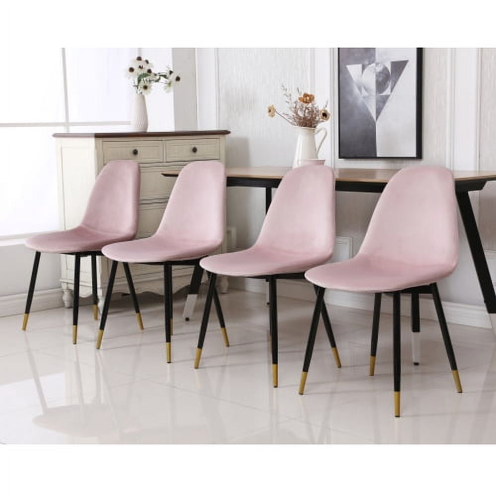 Nmkwnr 4 Pack Fabric Dining Chair with Metal Legs, Perfect for Home ...
