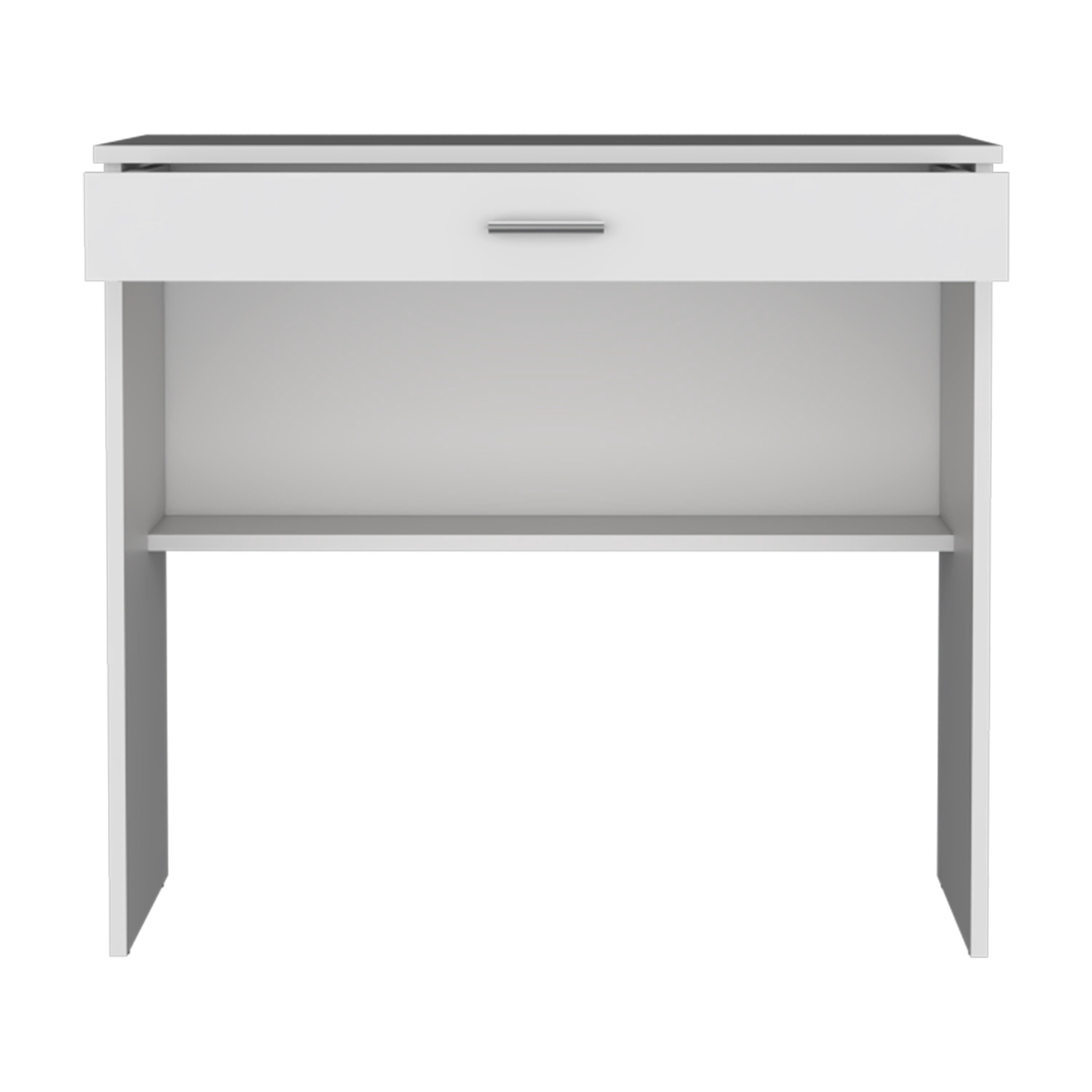 Nmkwnr Computer Table with Drawer and Shelf, Wood Writing Desk for ...