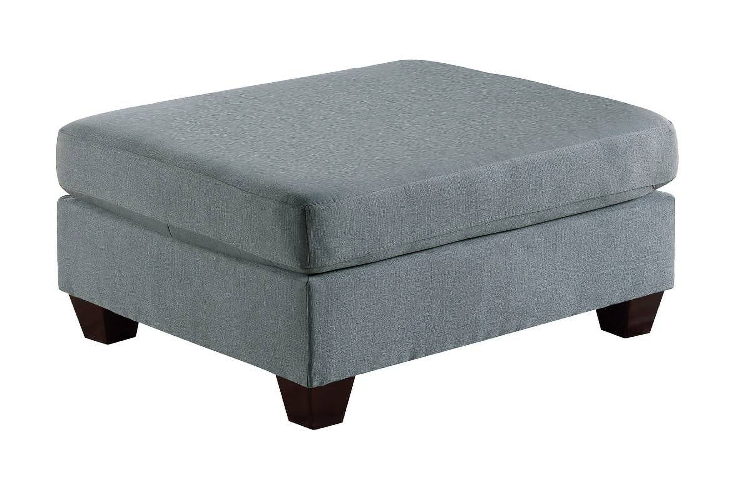 Nmkwnr Living Room Fabric Plush Ottoman for Home Bar Dining Room, Gray ...