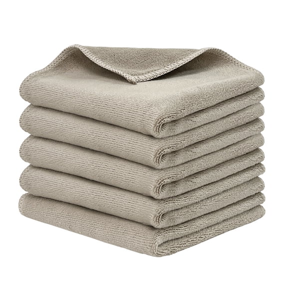 Nmkwnr Microfiber Cleaning Cloth 5 Pack Cleaning Rags, 12" x 12 ...