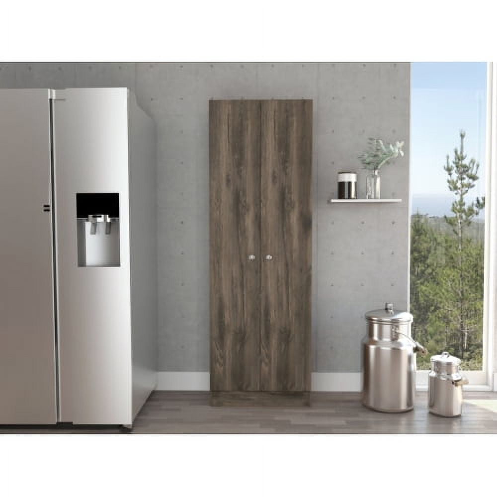 Nmkwnr Multistorage Double Door Pantry Cabinet with 5 Inner Shelves ...