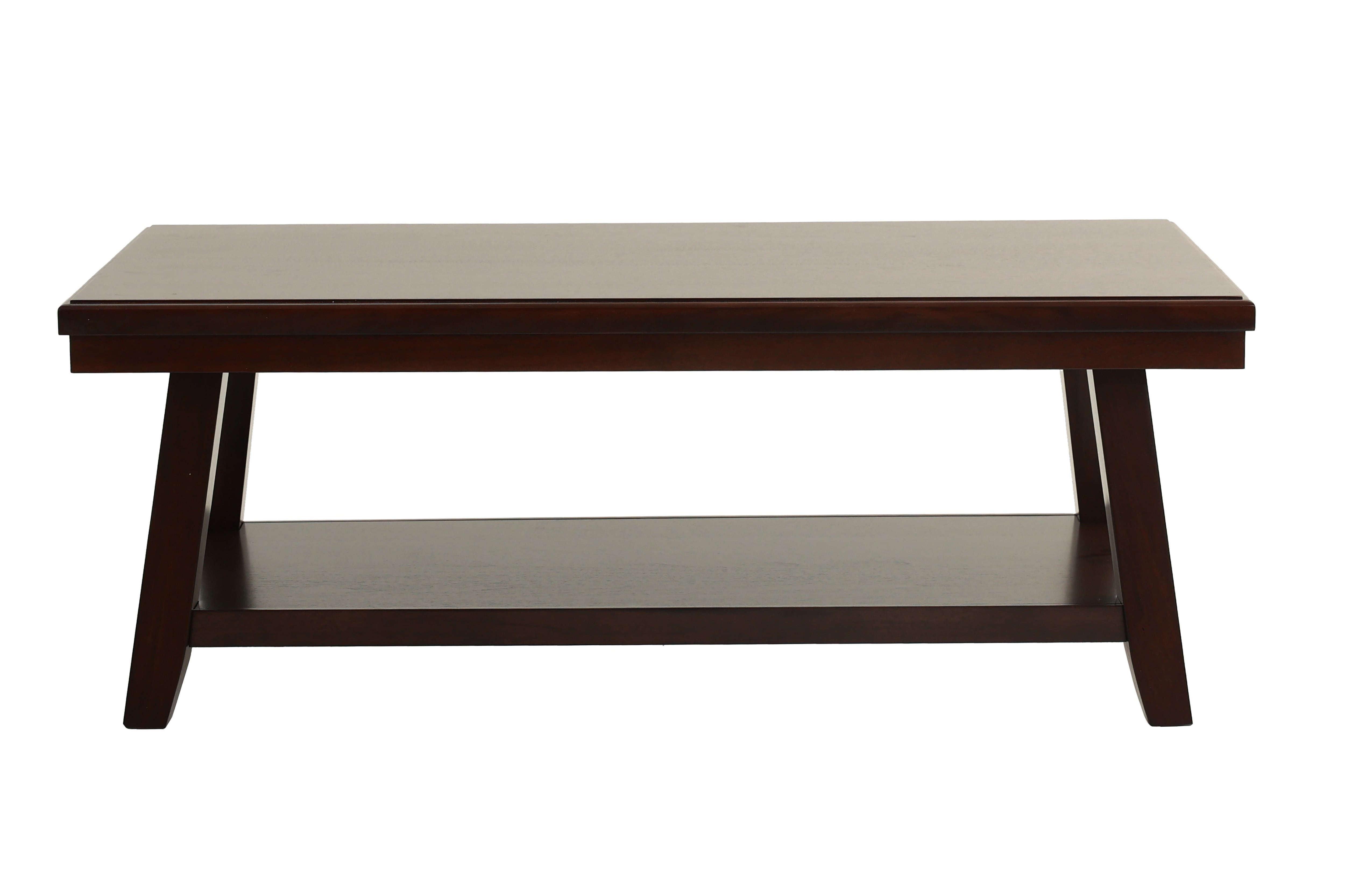 Nmkwnr Rectangle Side Table Coffee Table with Shelf, Wood Center Table ...
